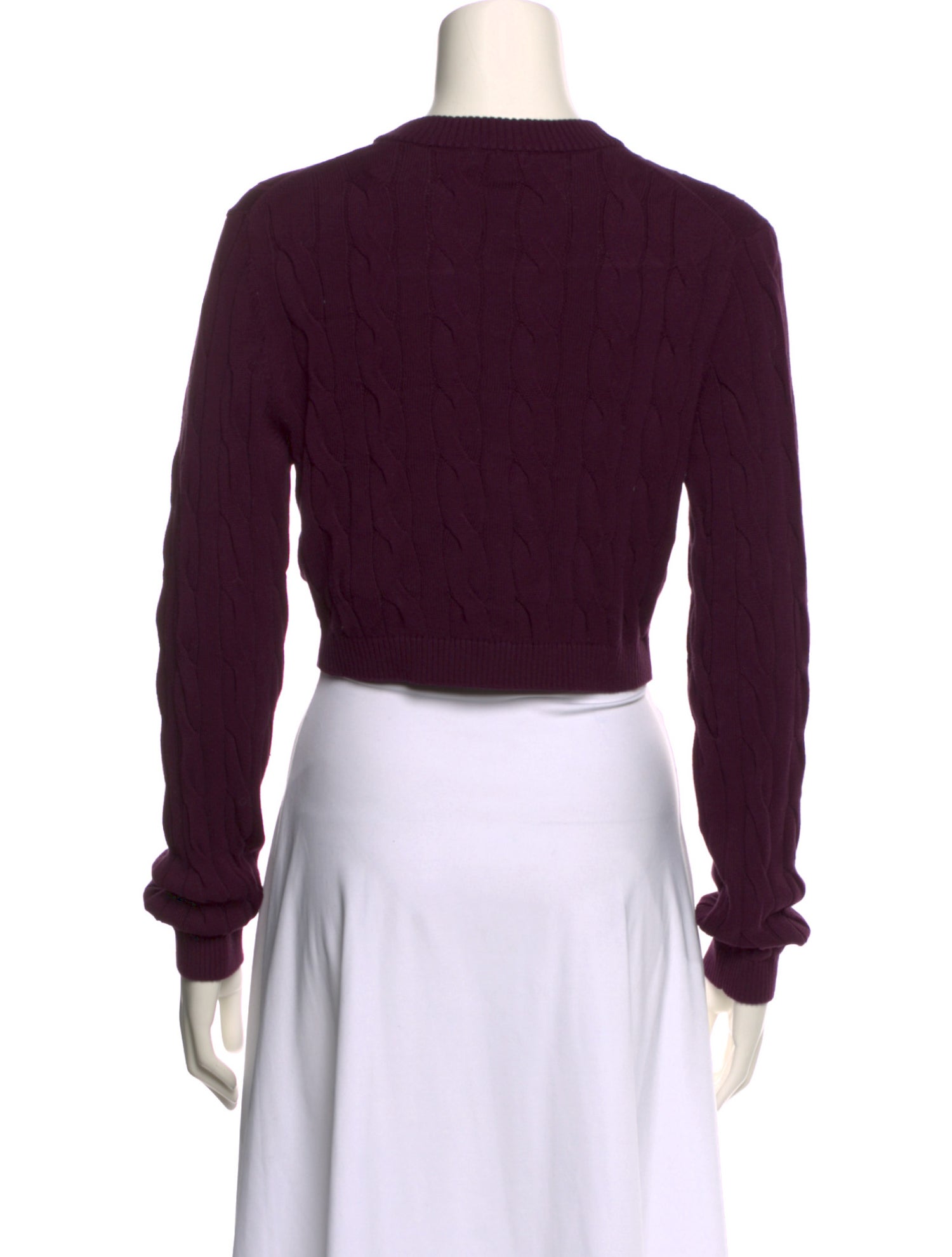 Minnie Rose Crew Neck Sweater - Burgundy Knitwear, Clothing ...