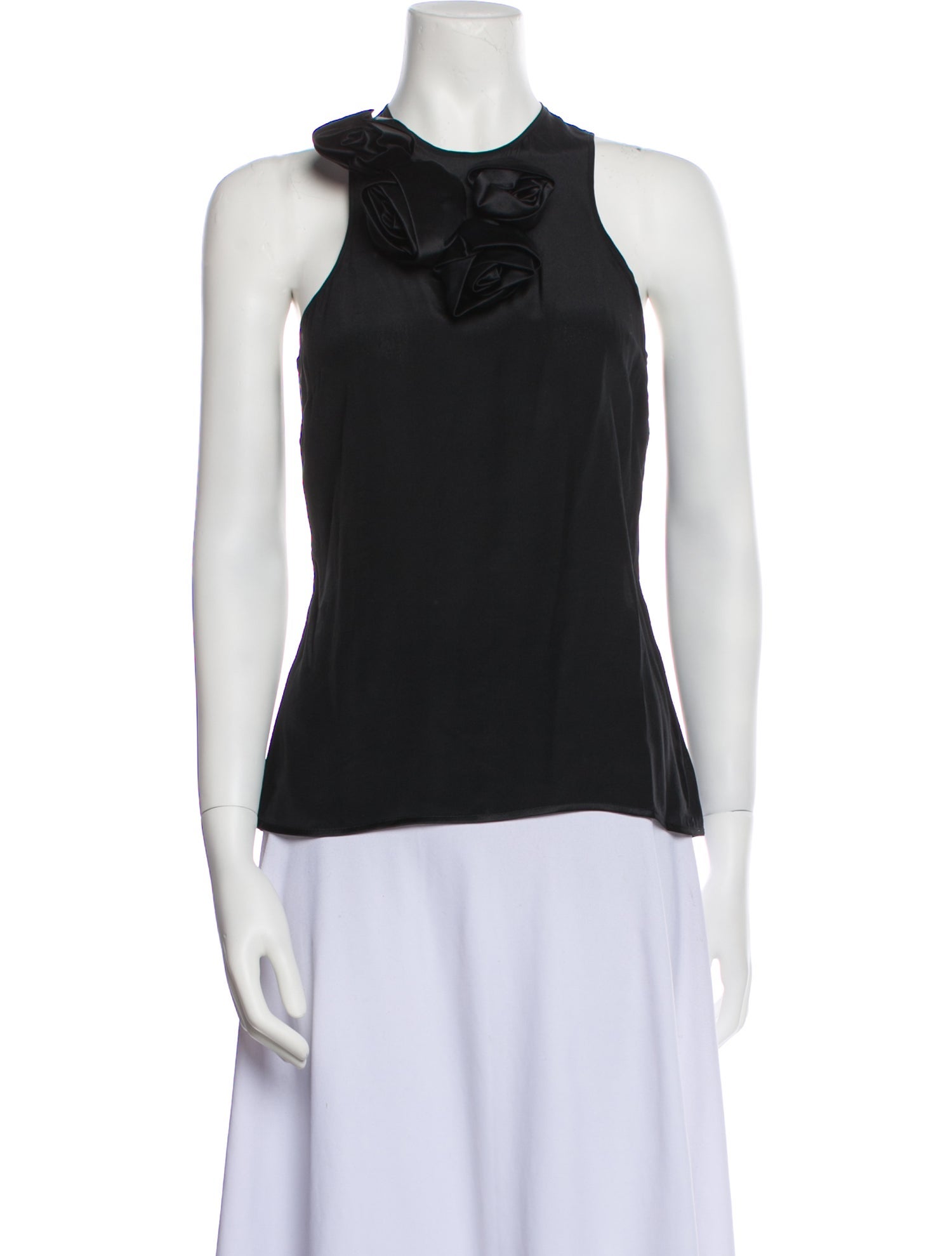 Moda Operandi Silk Crew Neck Top - Black Tops, Clothing - WMODA20194 ...