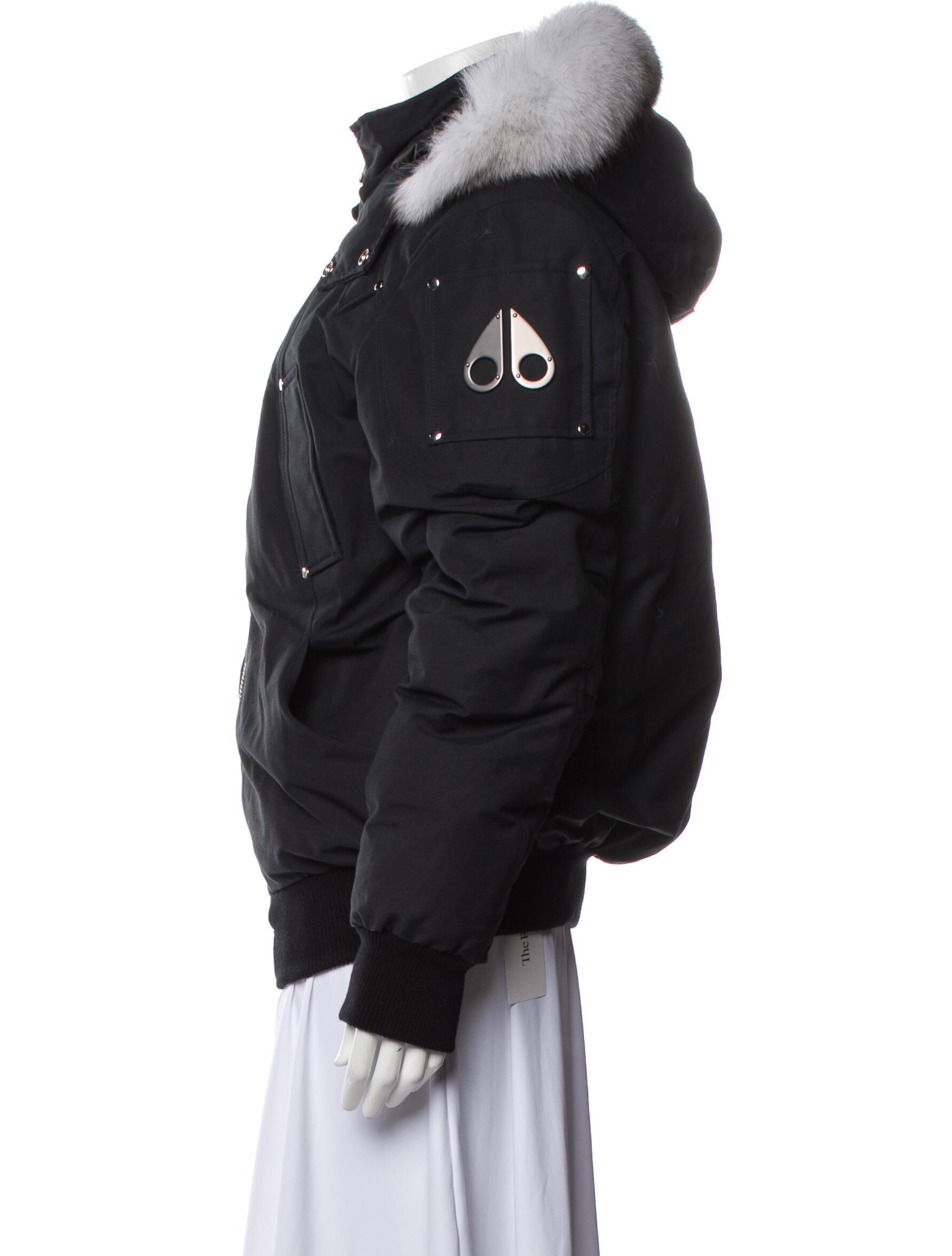 Moose Knuckles Colorblock Pattern Down Coat - Grey Coats, Clothing ...
