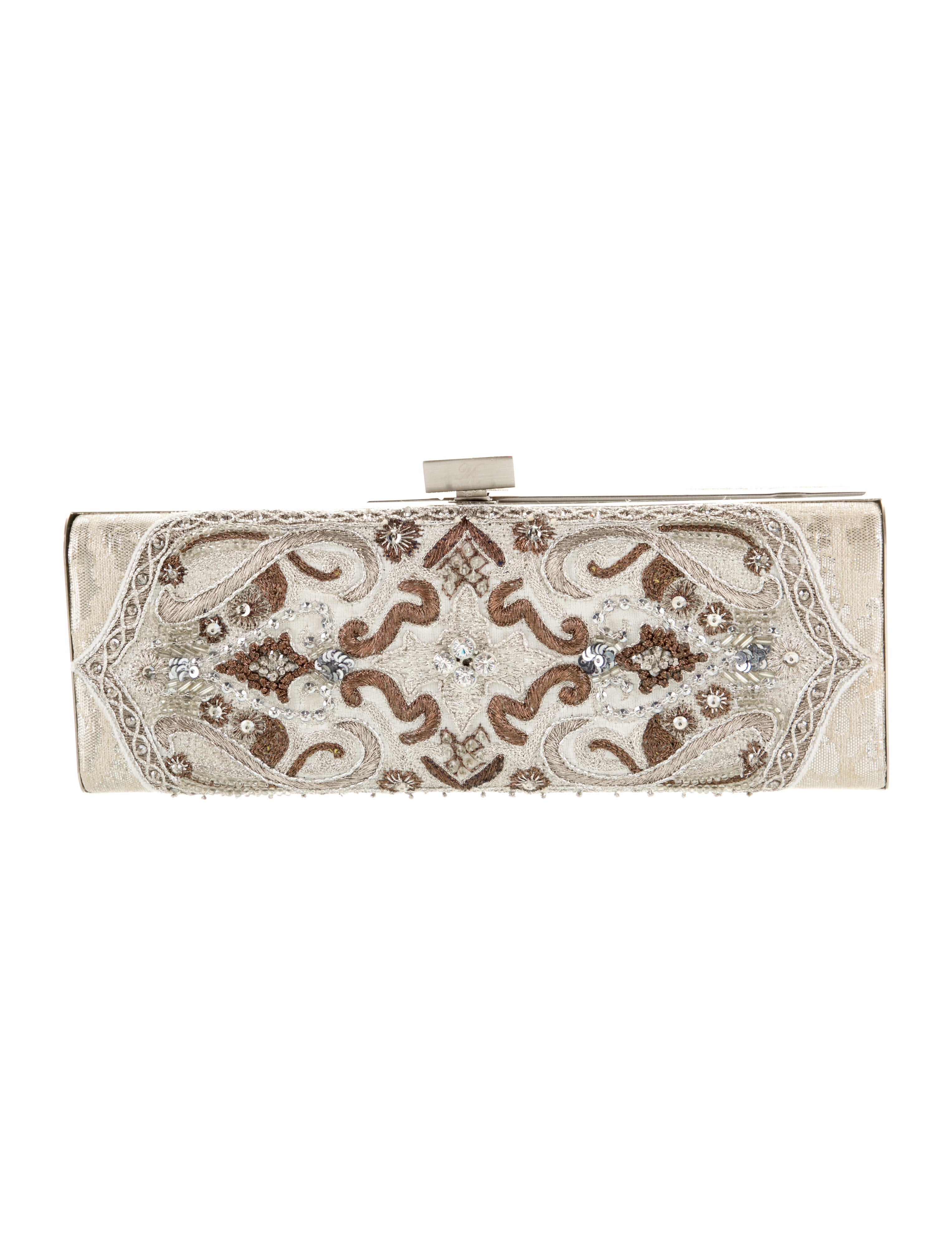Moo Roo Sequin-Embellished Clutch - Neutrals Clutches, Handbags ...