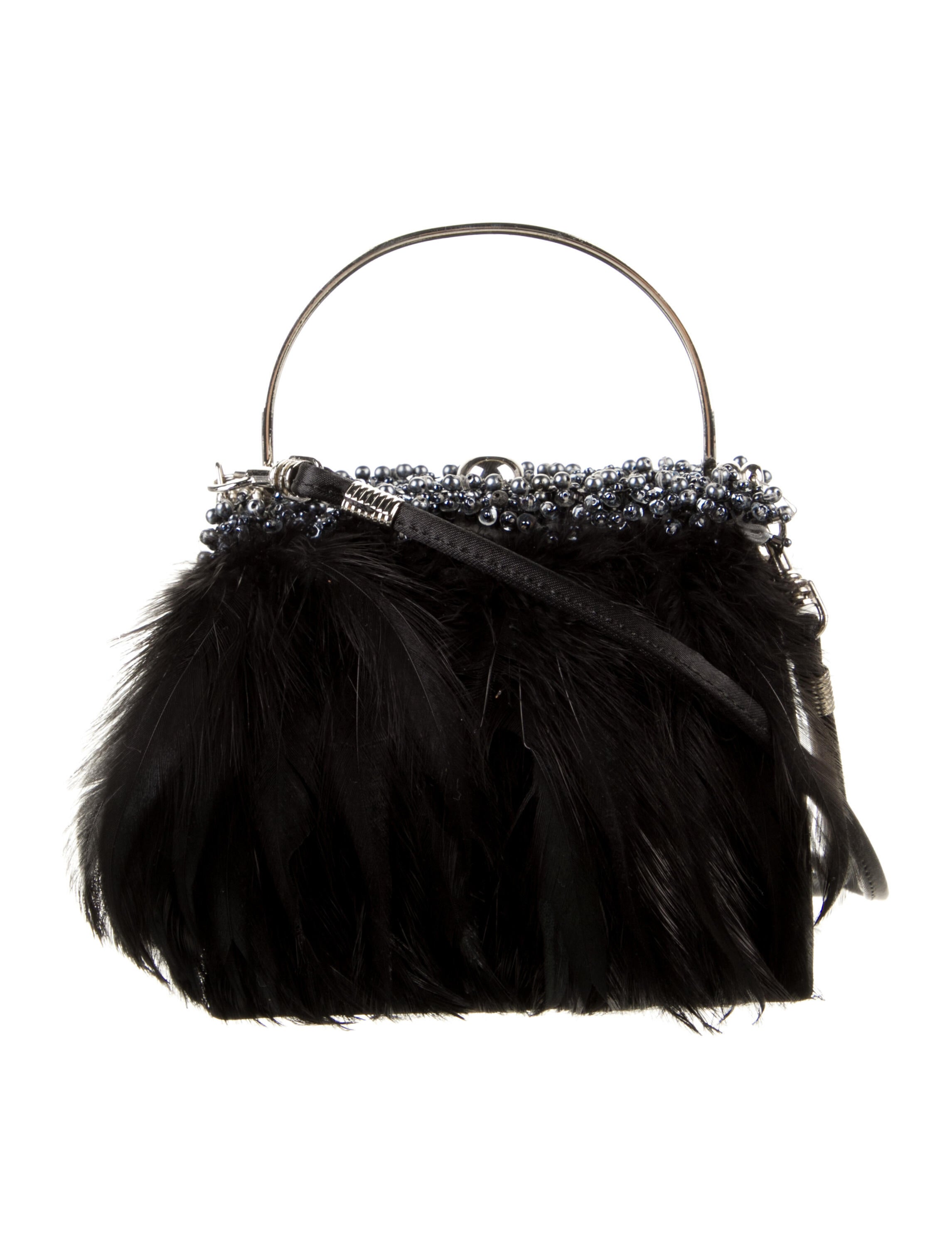 Nina Ricci Embellished Pleated Evening Bag - Black Evening Bags ...