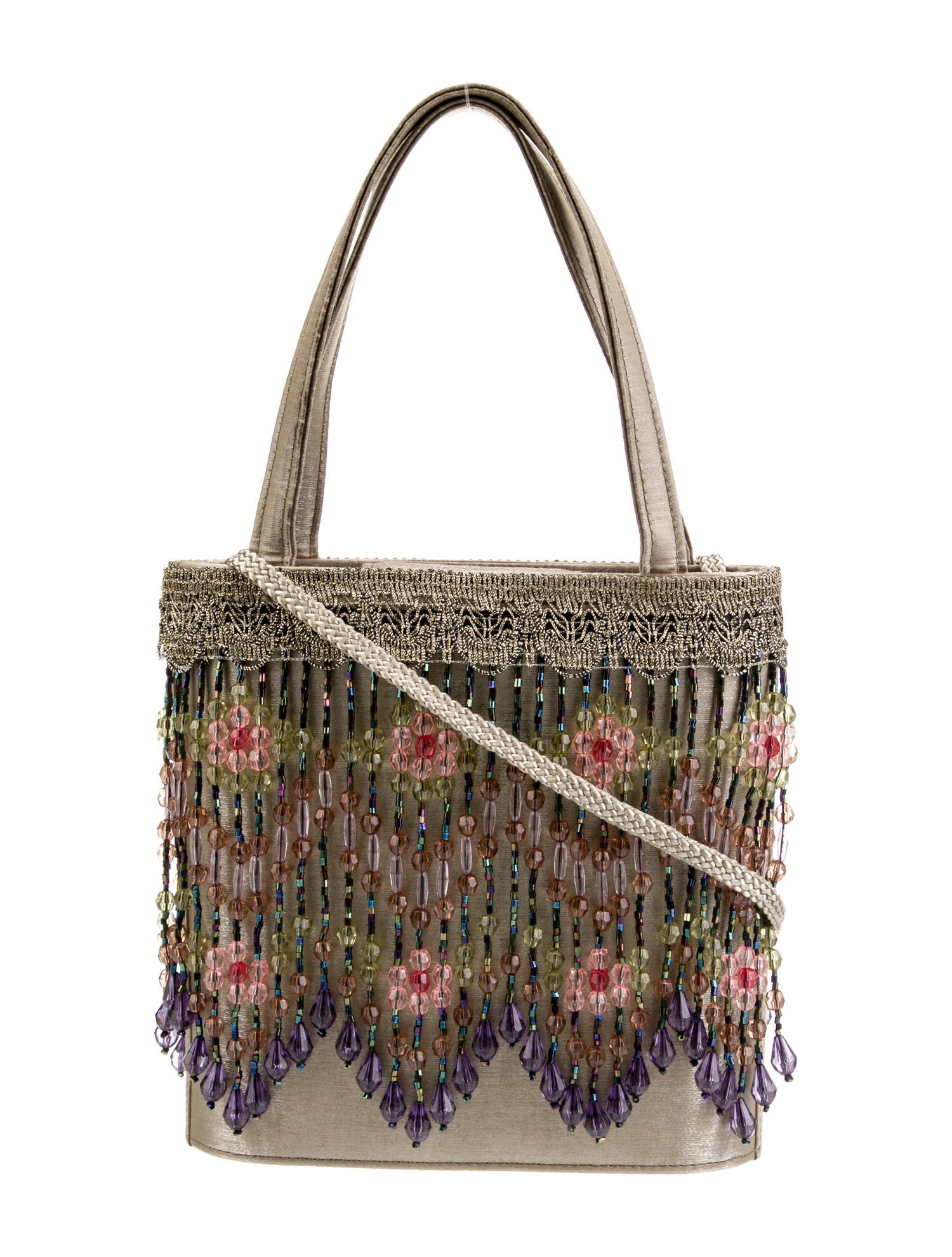 Moo Roo Embellished Handle Bag - Neutrals Handle Bags, Handbags ...