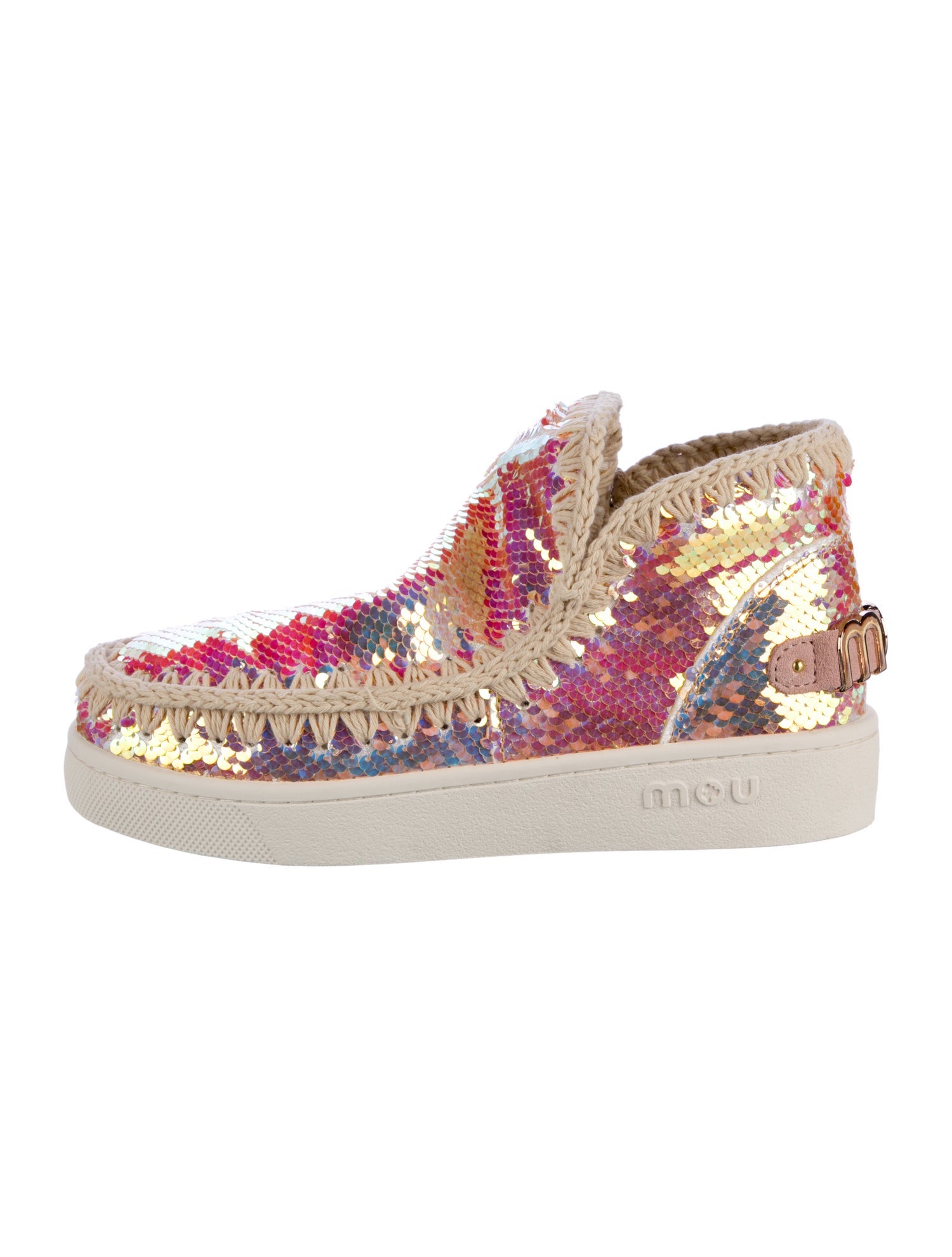 Mou Sequins Printed Sneakers w/ Tags - Metallic Sneakers, Shoes ...