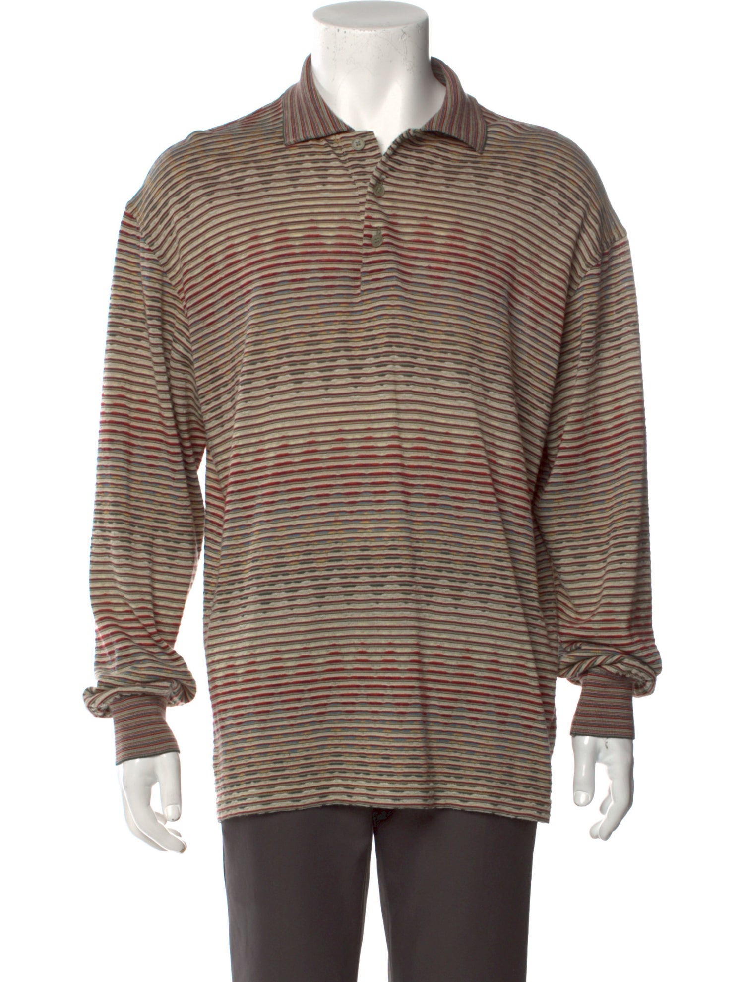 Missoni Sport Vintage Late 1980's - Early 1990's Polo Shirt - Neutrals ...