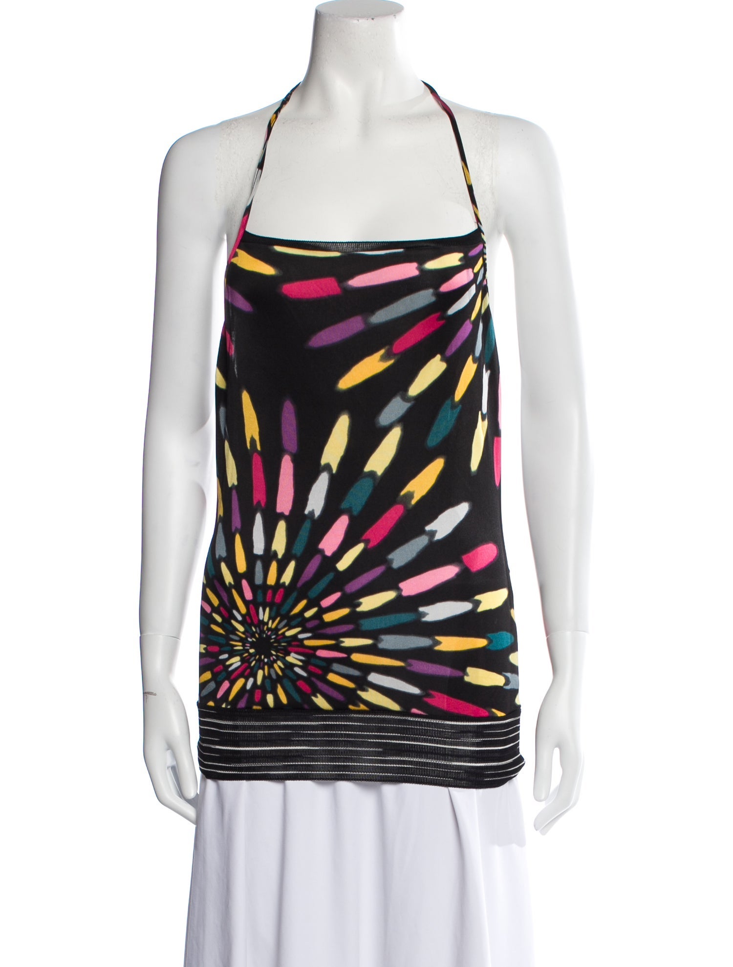 Missoni Sport Printed Cowl Neck Top - Black Tops, Clothing - WMP22289 ...