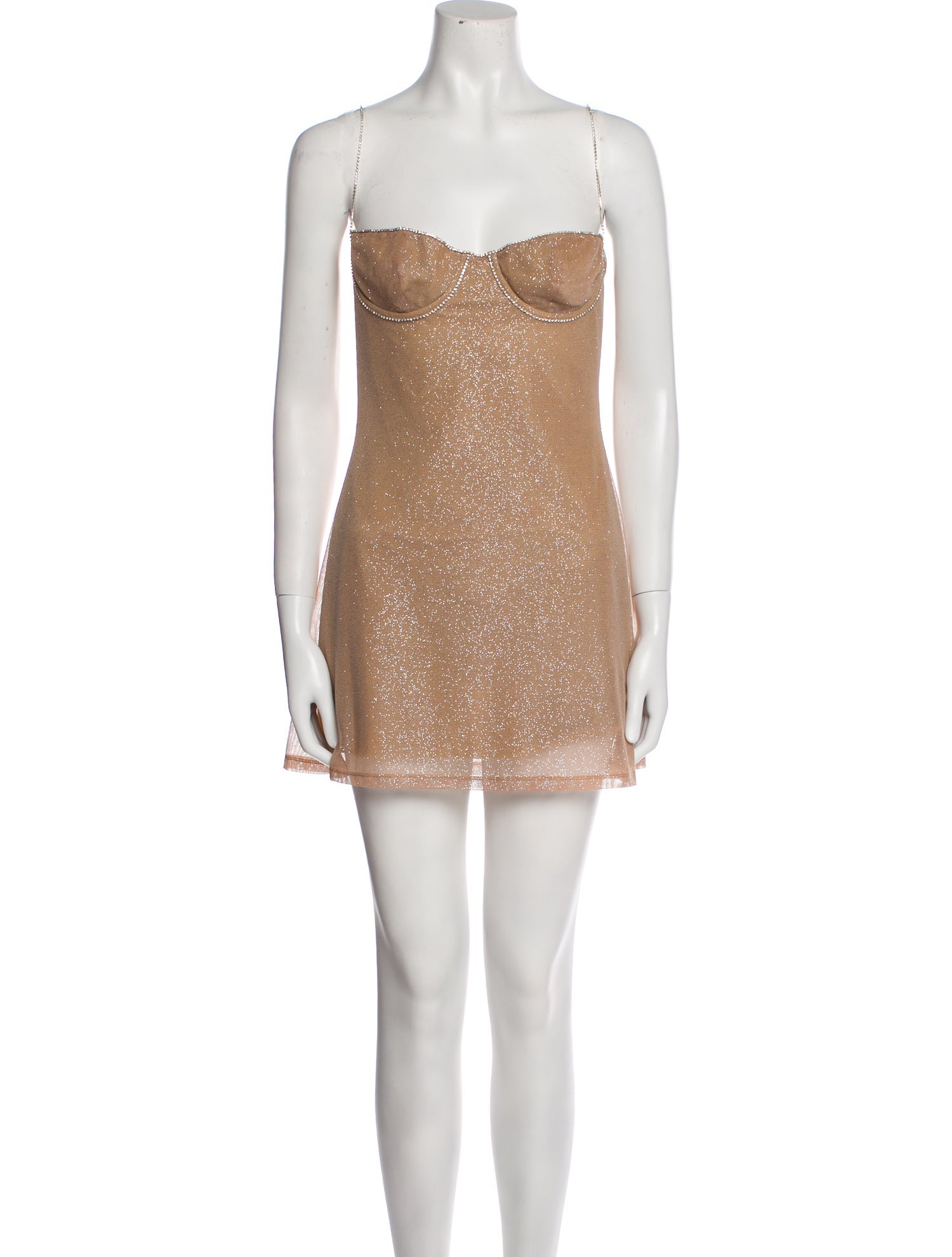 Mirror Palais Square Neckline Mini Dress - Neutrals Dresses, Clothing ...
