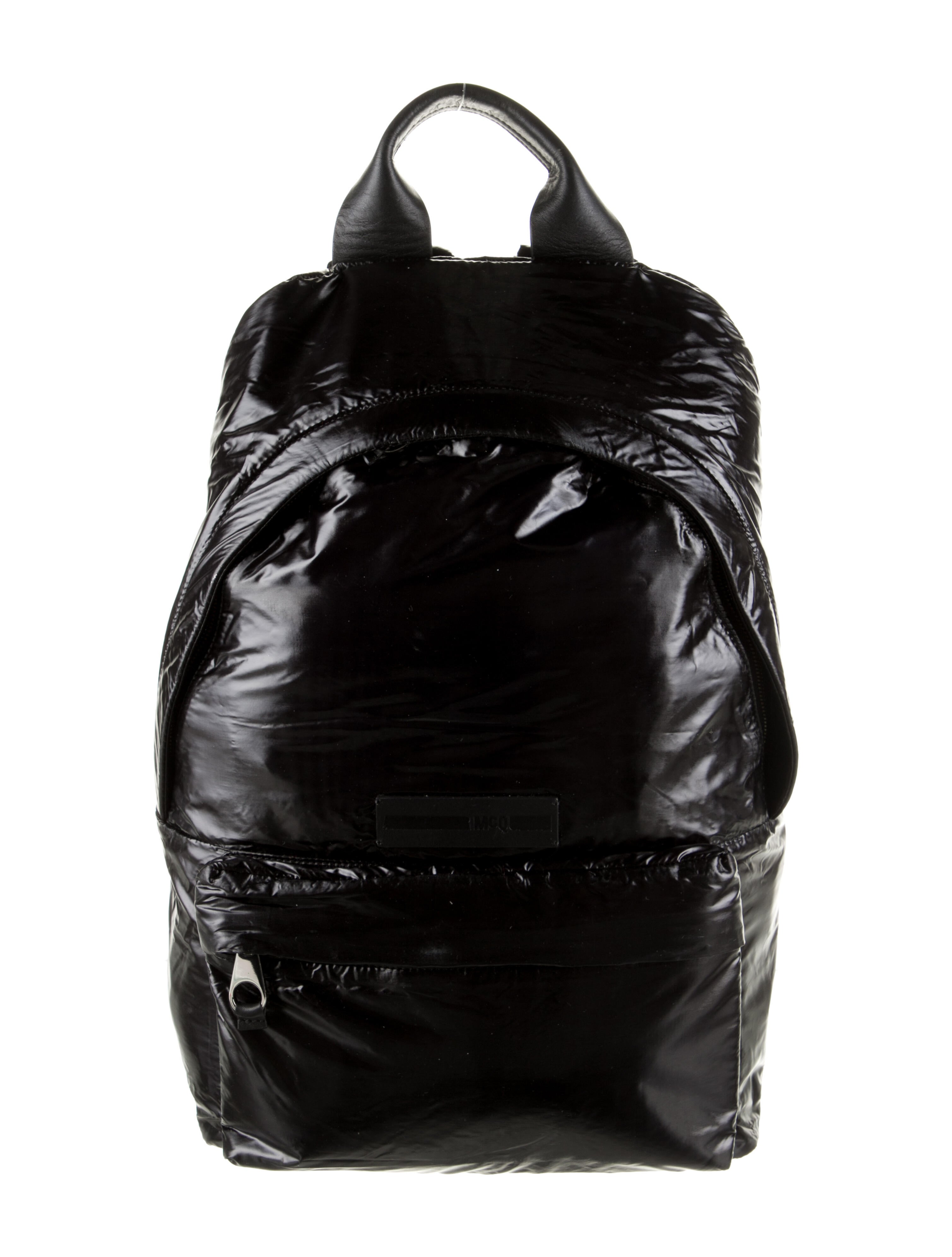 McQ Alexander McQueen Nylon Leather Trimmed Backpack - Black Backpacks ...