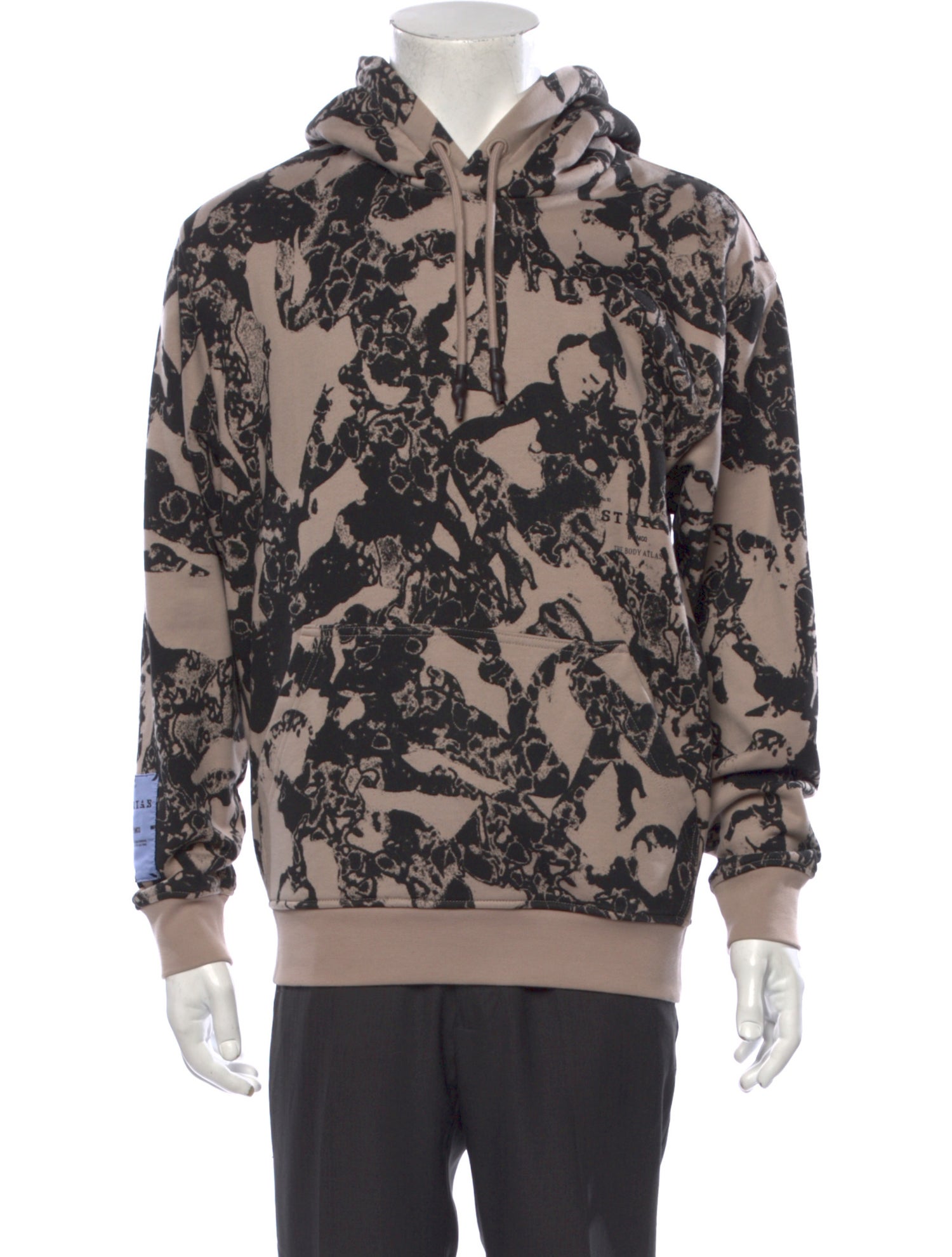 McQ Alexander McQueen Printed Crew Neck Hoodie - Brown Sweatshirts ...