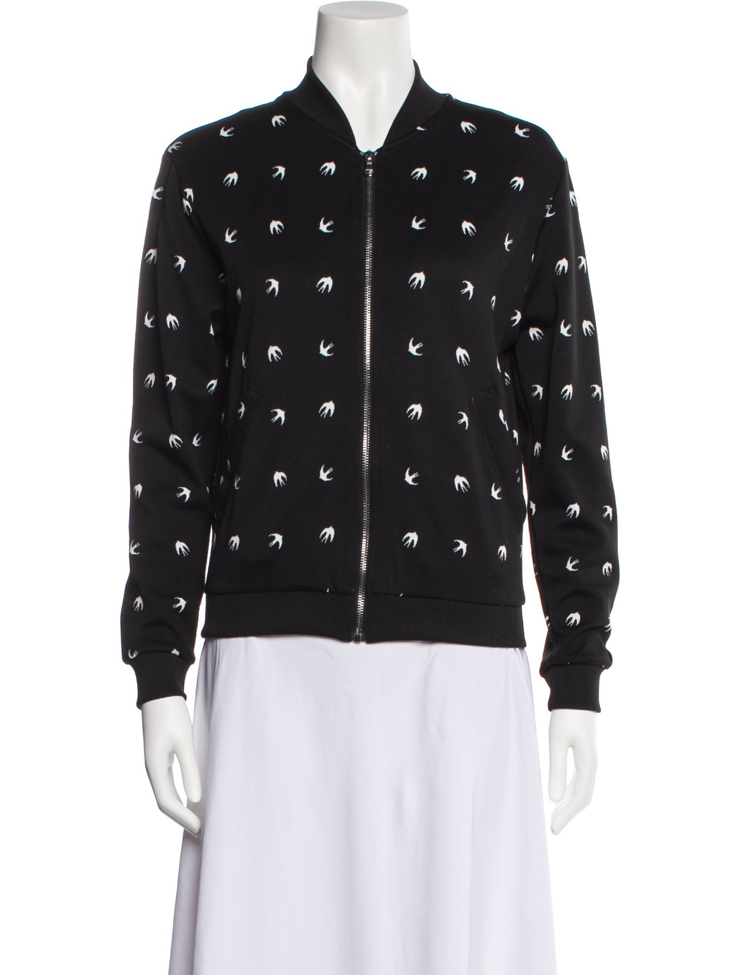 McQ Alexander McQueen 2016 Printed Bomber Jacket - Black Jackets ...