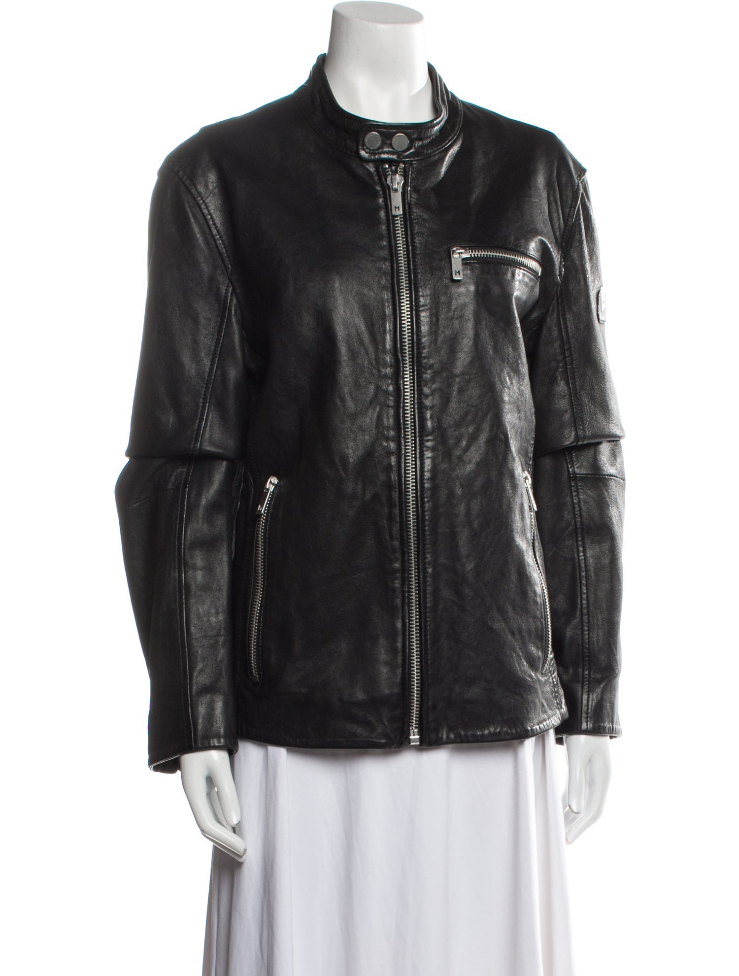 Mauritius Lamb Leather Biker Jacket - Black Jackets, Clothing ...