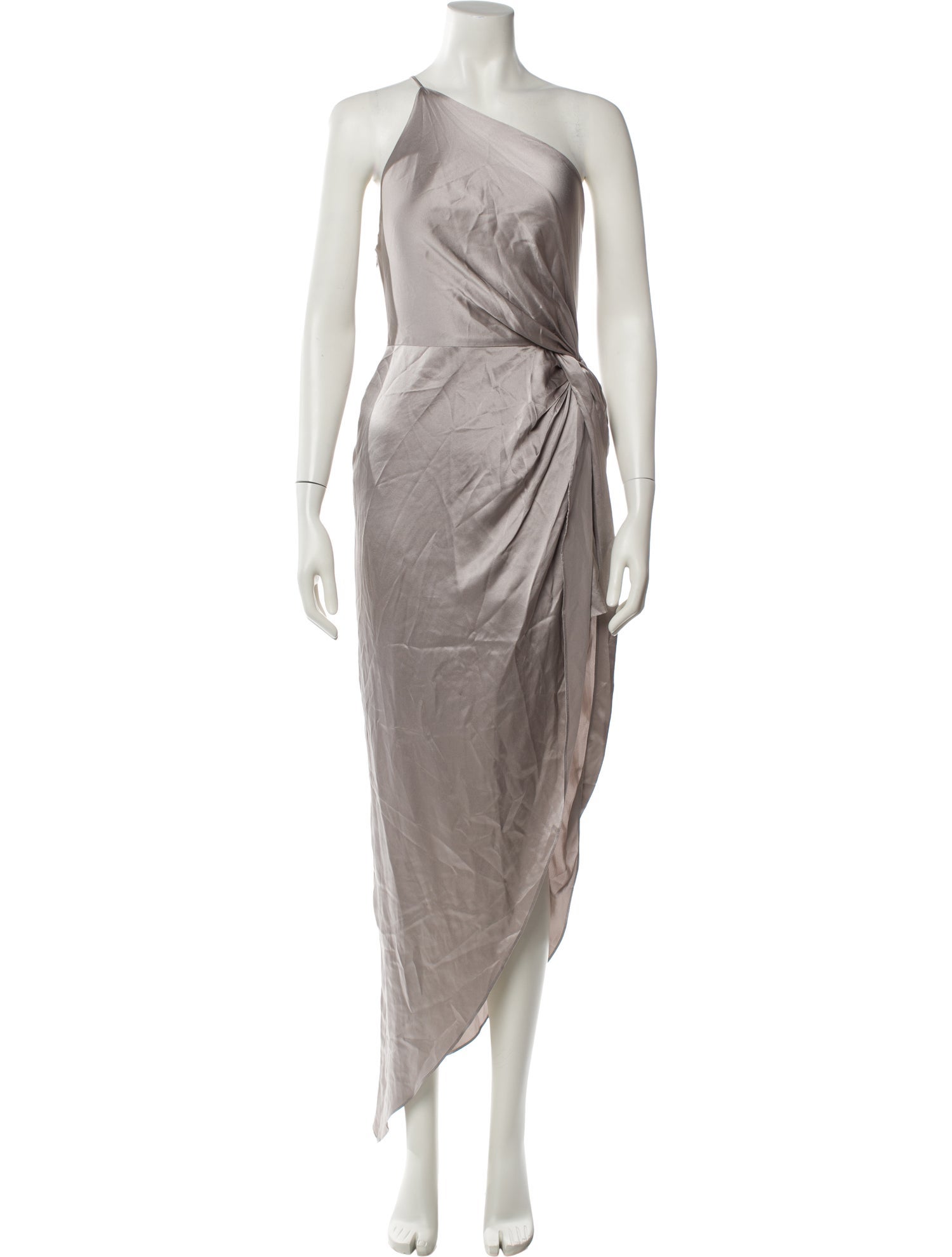 Michelle Mason Silk Long Dress - Grey Dresses, Clothing - WMSON33720 ...