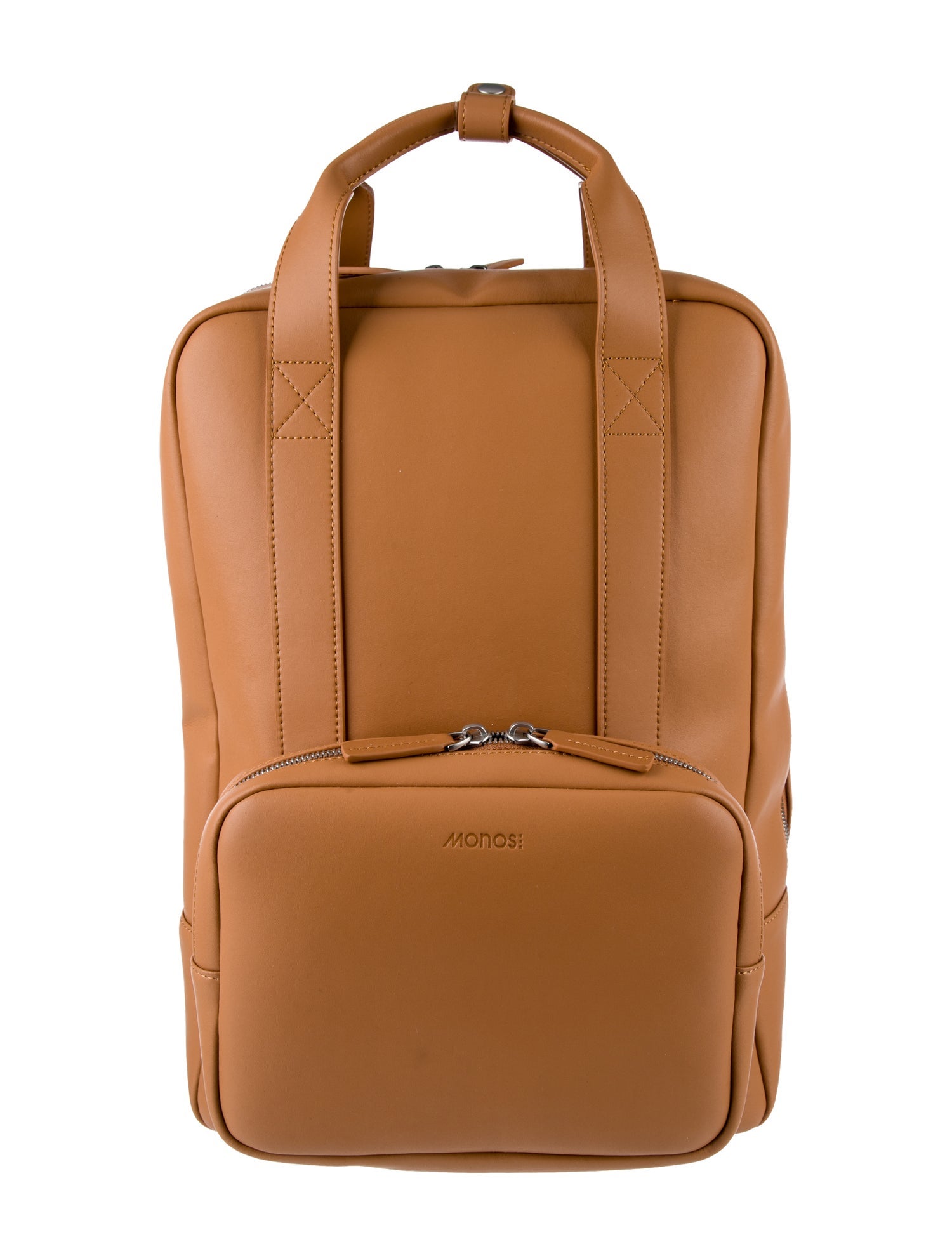 Monos Vegan Leather Backpack - Brown Backpacks, Handbags - WMSOO20040 ...