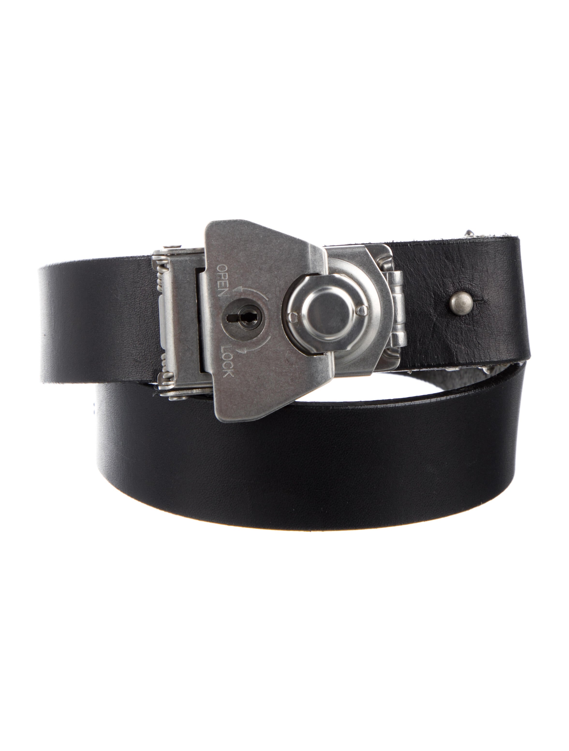 Matsuda Vintage Lock-and-Key Belt - Black Belts, Accessories ...