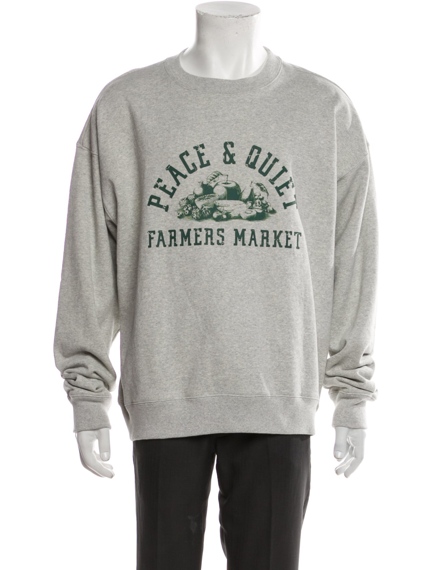 Museum Of Peace & Quiet Graphic Print Crew Neck Sweatshirt - Grey ...