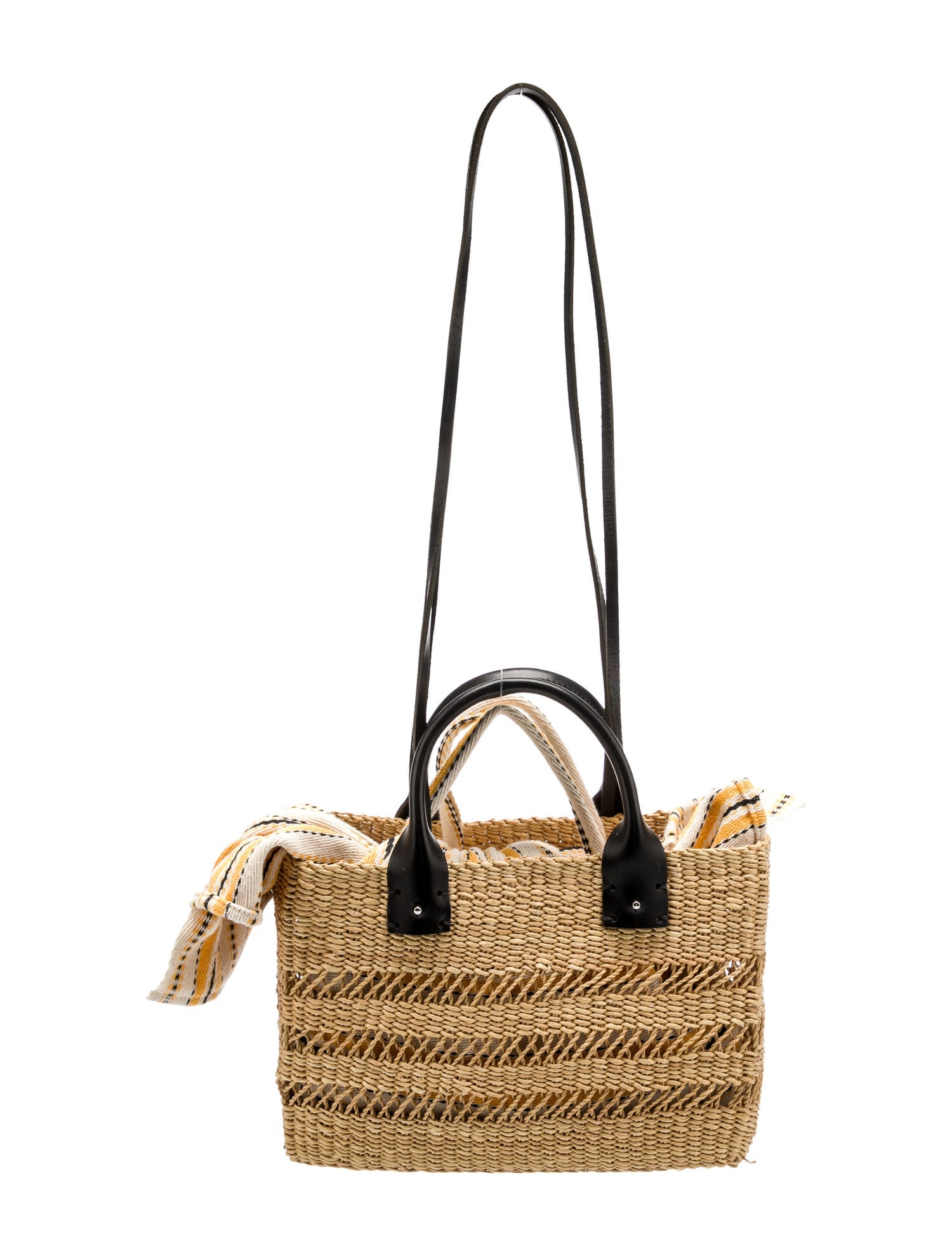 Muun Raffia Leather-Trimmed Handle Bag - Neutrals Handle Bags, Handbags ...