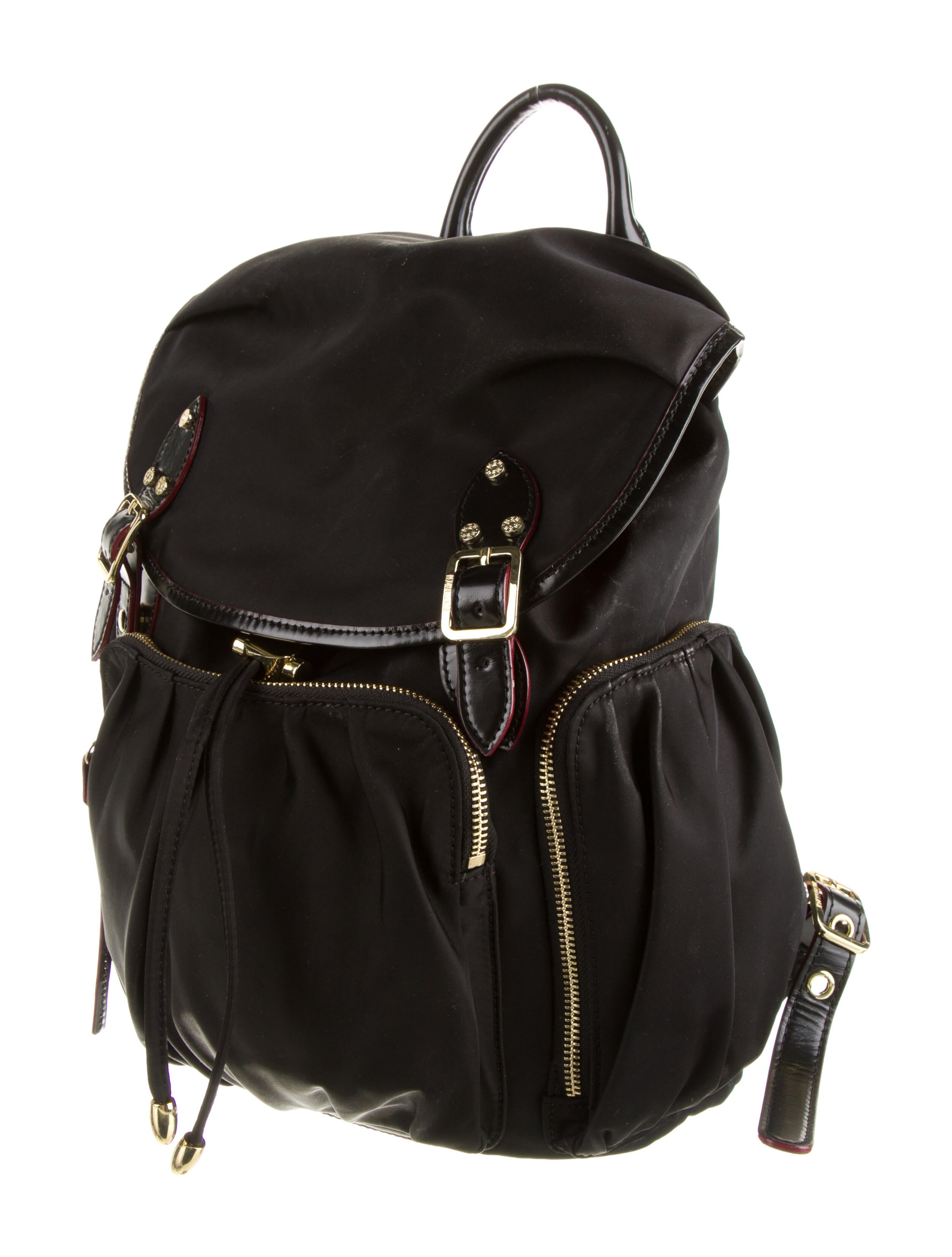 MZ Wallace Quilted Nylon Leather Trimmed Backpack - Black Backpacks ...