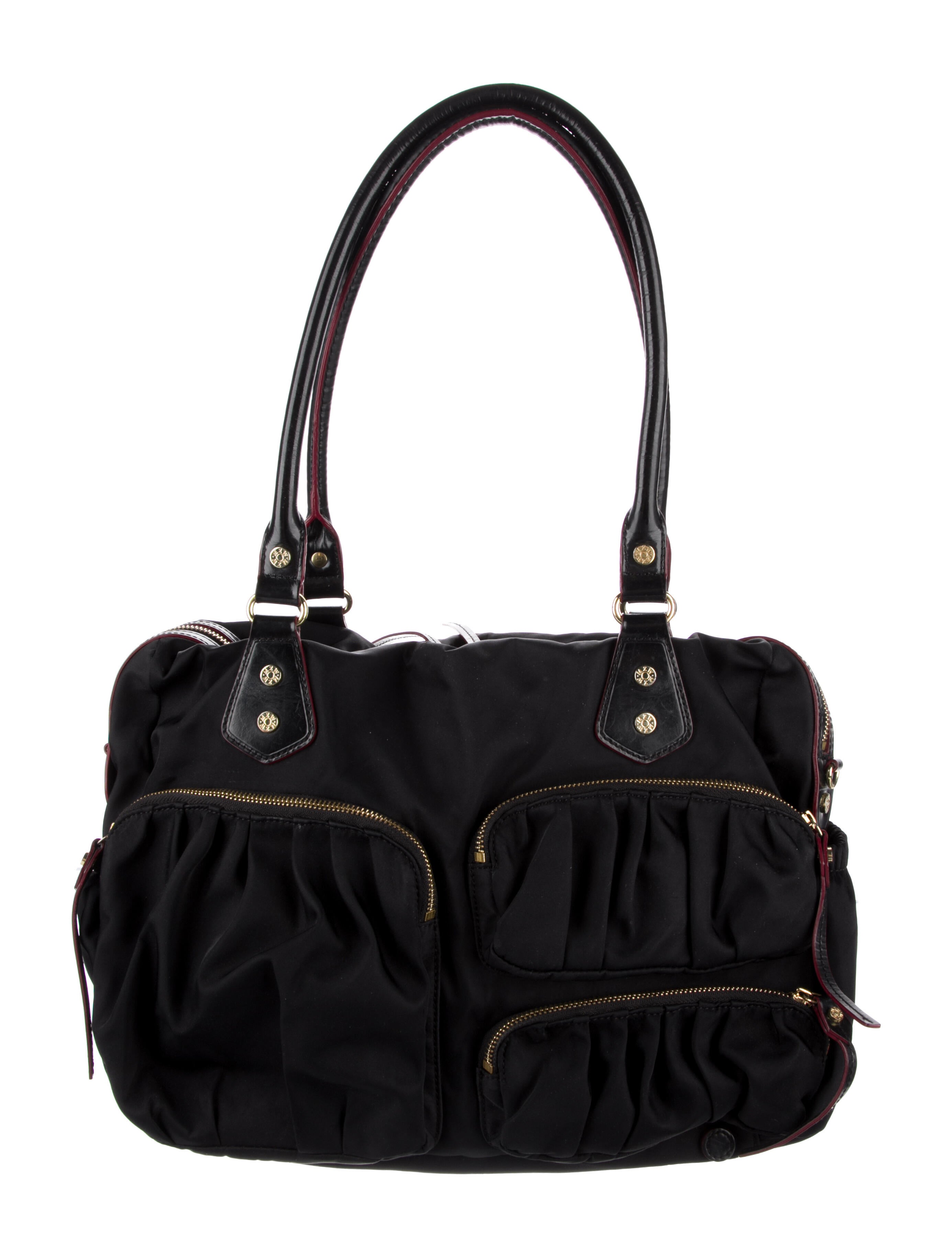 MZ Wallace Leather Trimmed Shoulder Bag - Black Shoulder Bags, Handbags ...