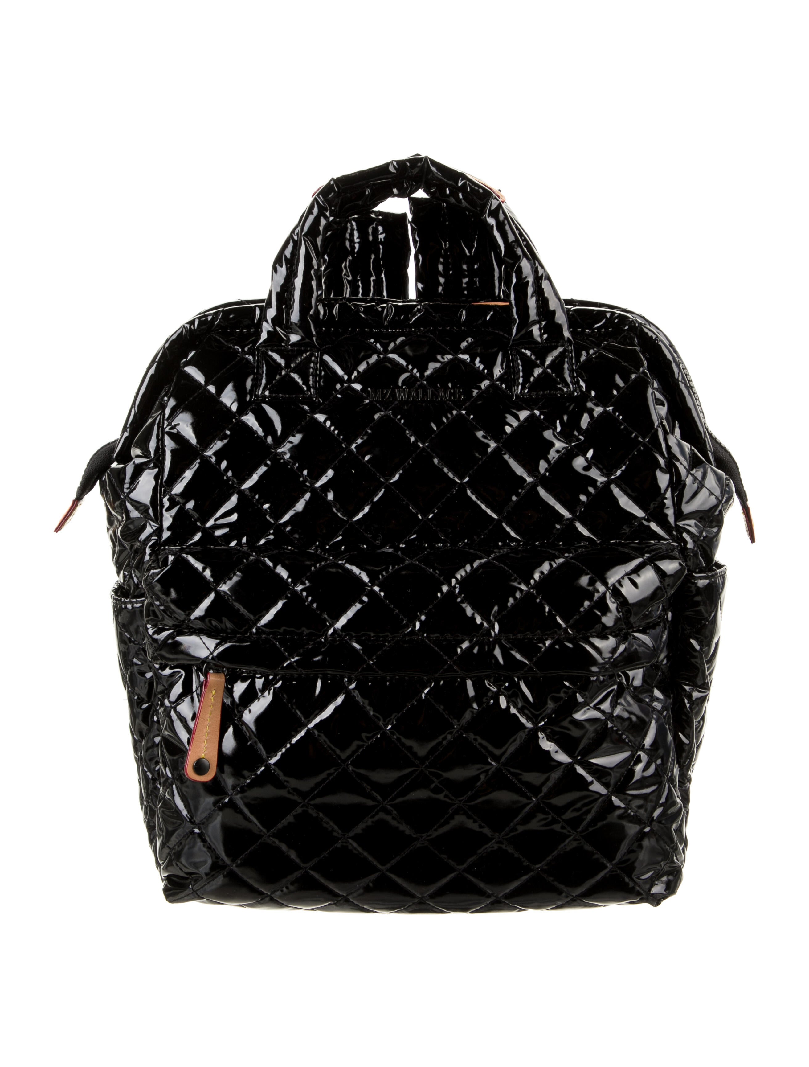 MZ Wallace Quilted Patent Leather Backpack - Black Backpacks, Handbags ...