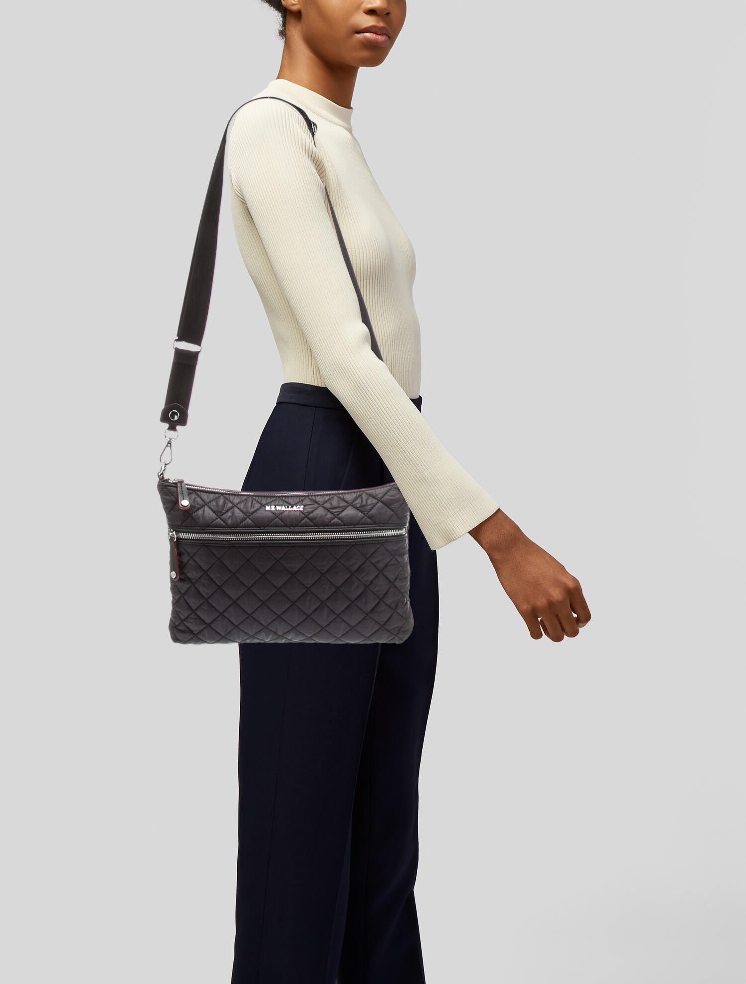 MZ Wallace Quilted Nylon Crossbody Bag - Black Crossbody Bags, Handbags ...