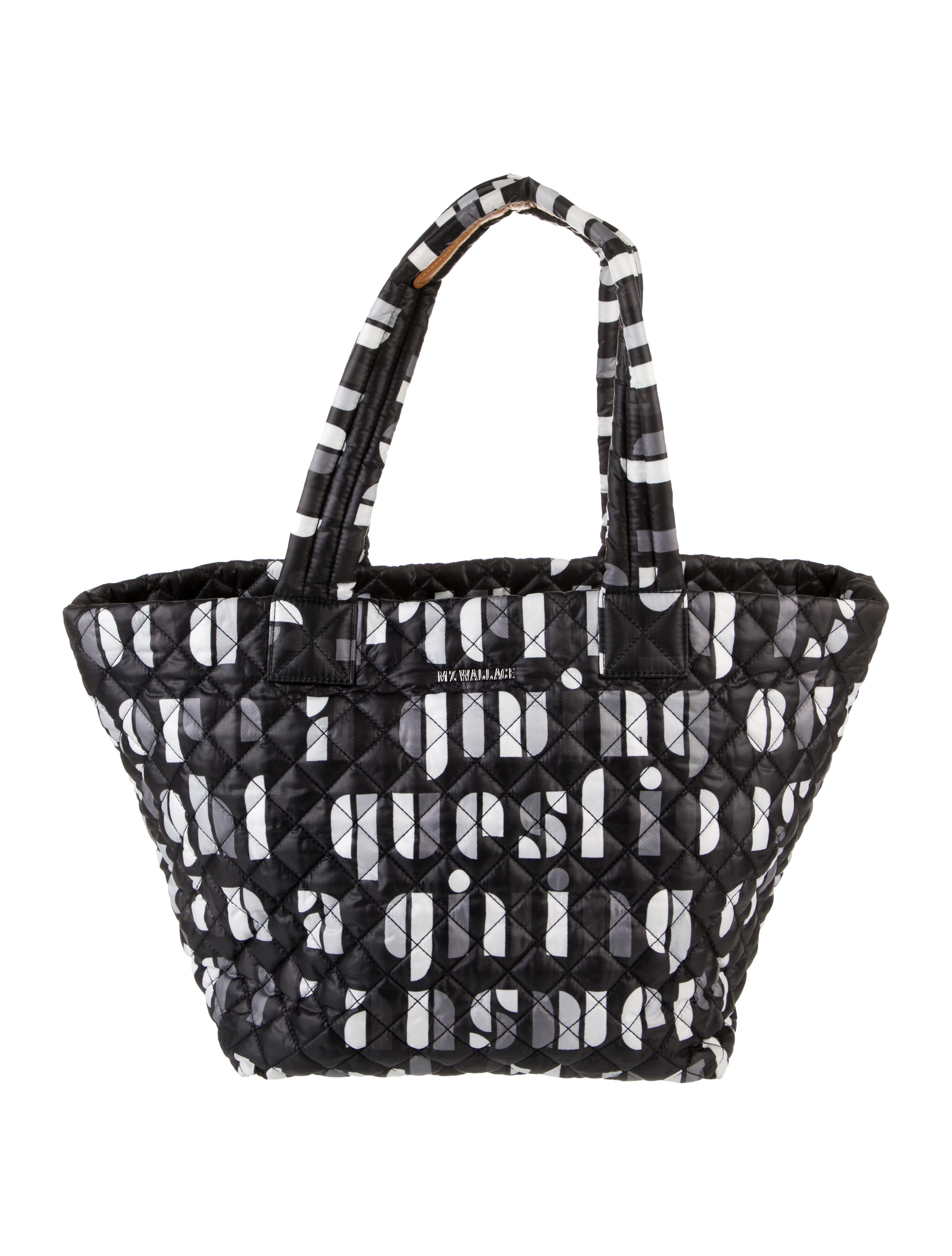 MZ Wallace Leather Trim Nylon Tote Bag - Black Totes, Handbags ...
