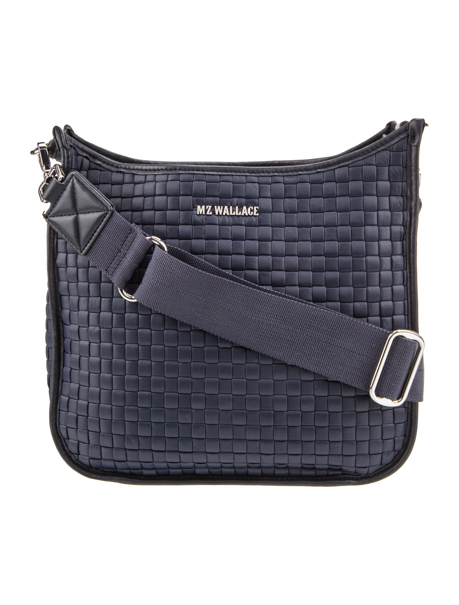 MZ Wallace Leather Messenger Bag - Blue Crossbody Bags, Handbags ...
