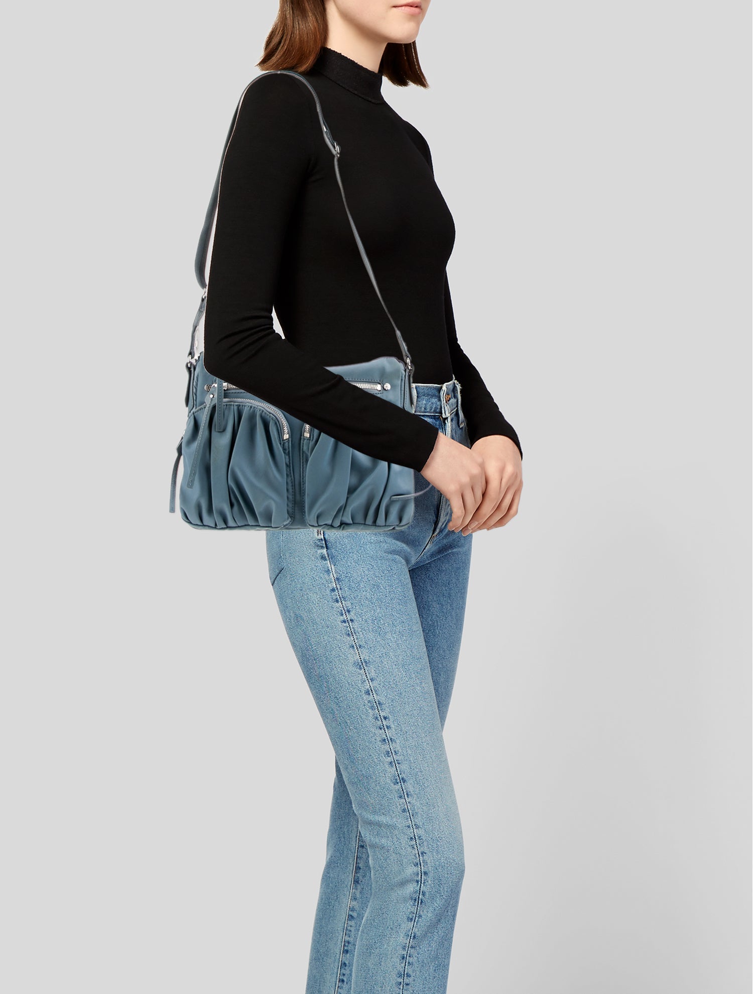 Escada Satin Crossbody Bag - Purple Crossbody Bags, Handbags - ESC125575 | The RealReal