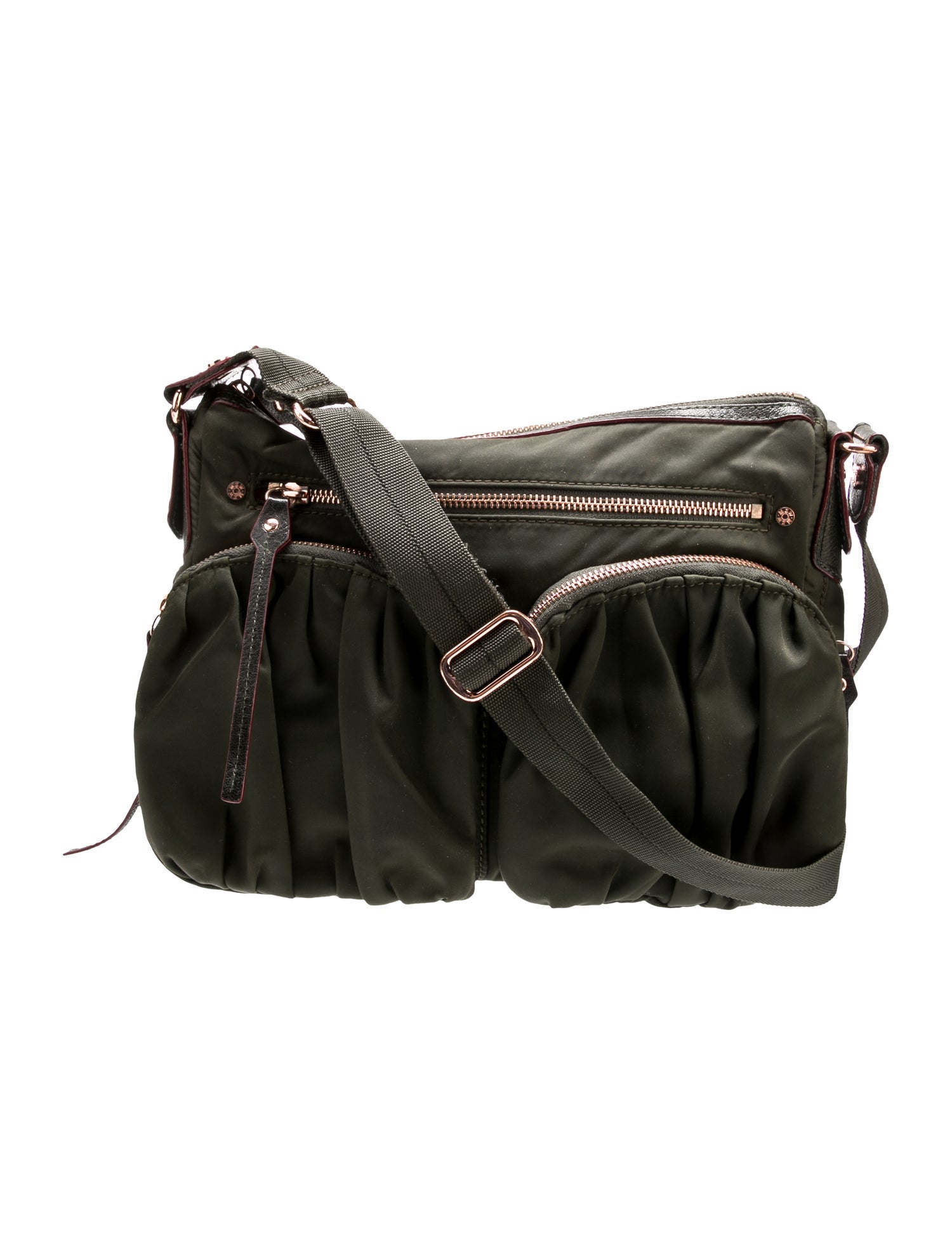 MZ Wallace Nylon Messenger Bag - Green Crossbody Bags, Handbags ...