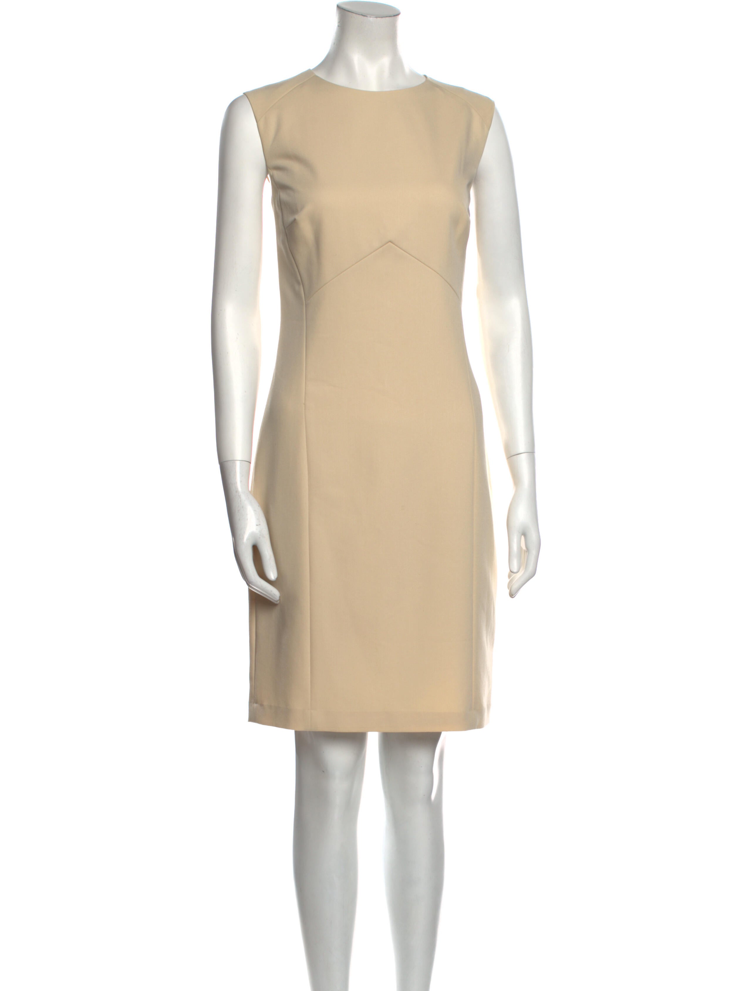Magaschoni Bateau Neckline Knee-Length Dress - Neutrals Dresses ...