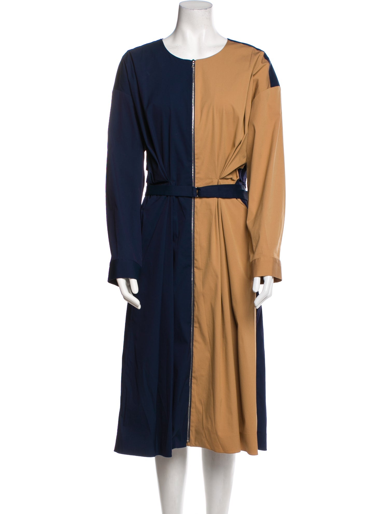 Partow Colorblock Pattern Midi Length Dress - Blue Dresses, Clothing ...