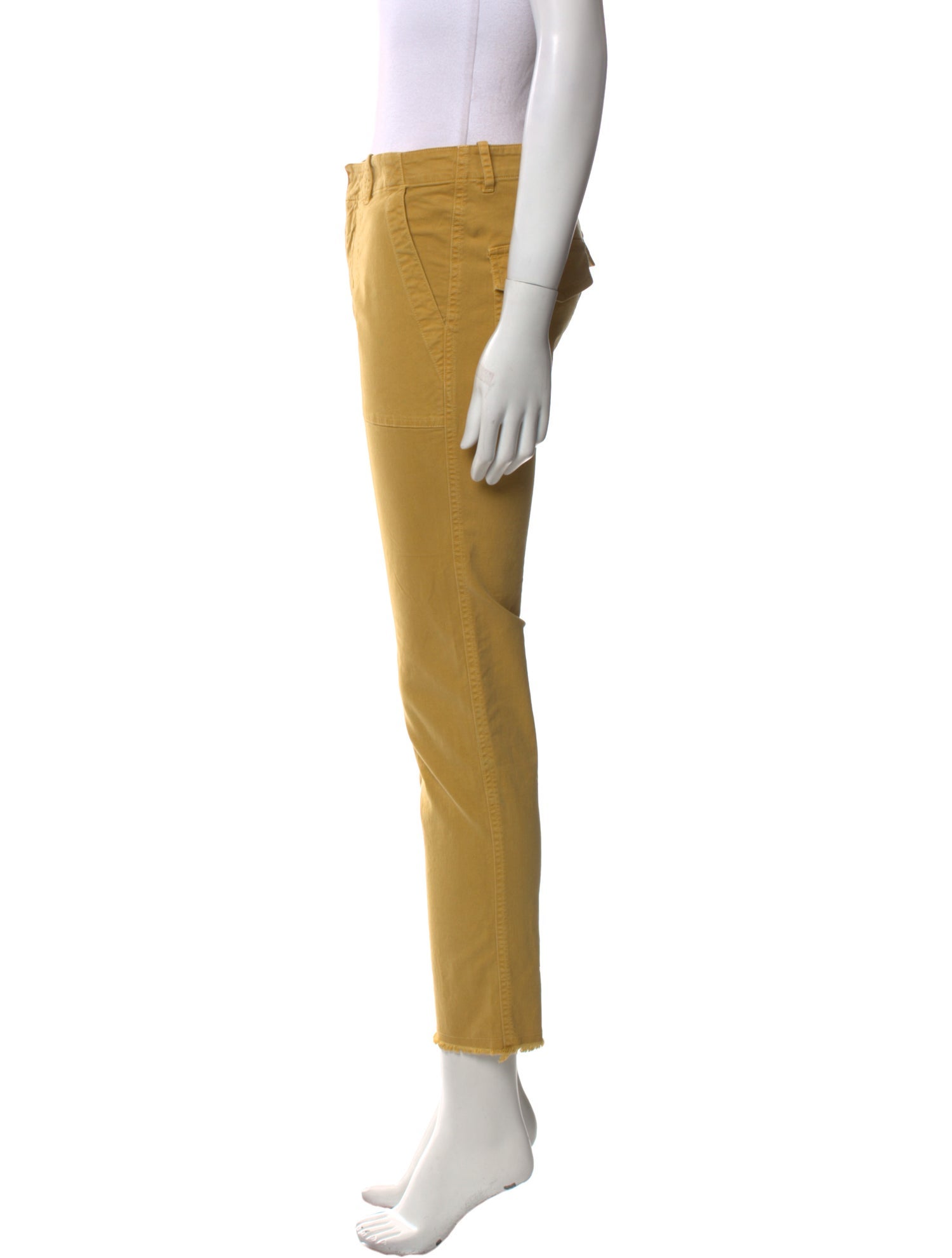Nili Lotan Skinny Leg Pants - Yellow, 9.25" Rise Pants, Clothing ...