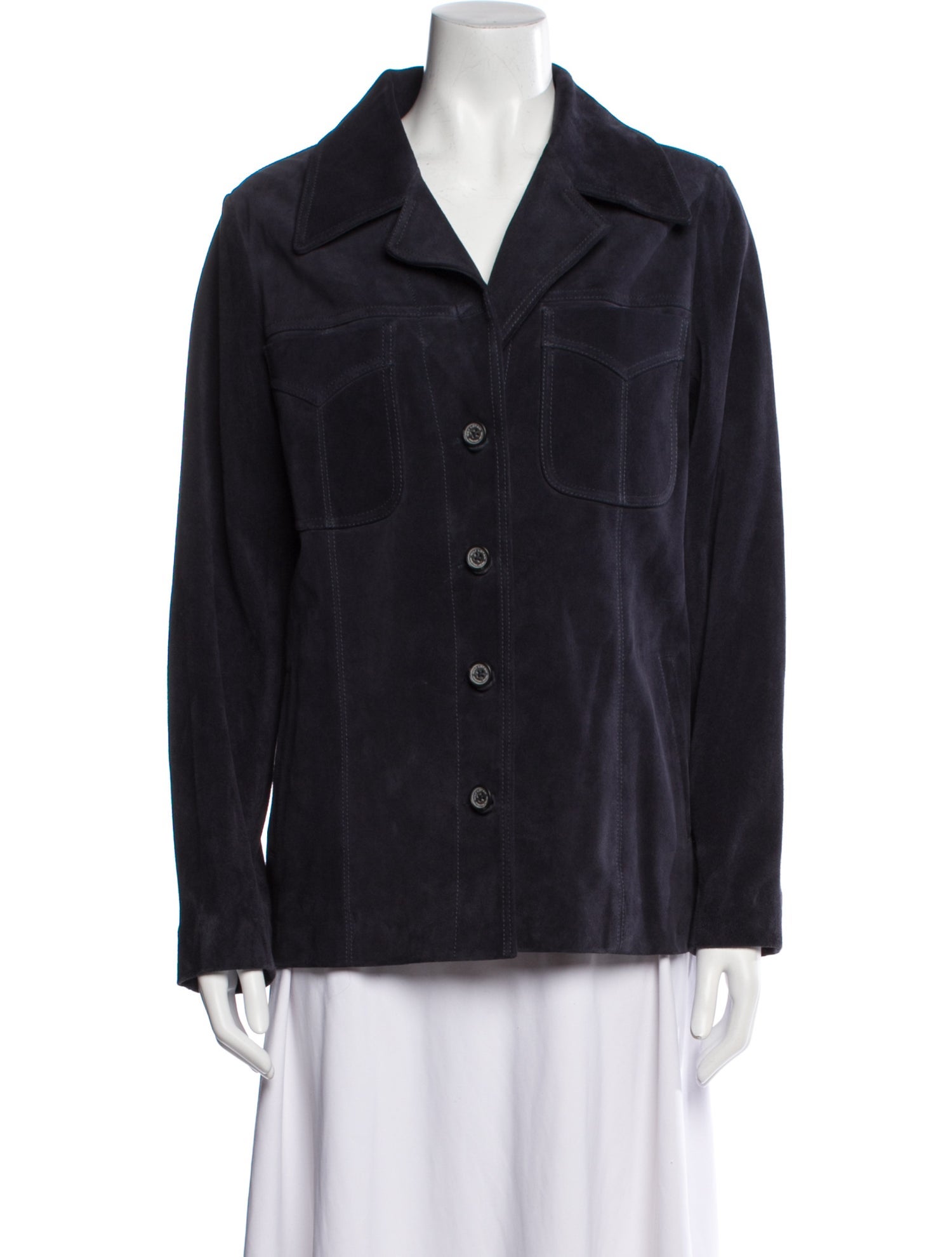 Nili Lotan Suede Jacket - Blue Jackets, Clothing - WN5140366 | The RealReal