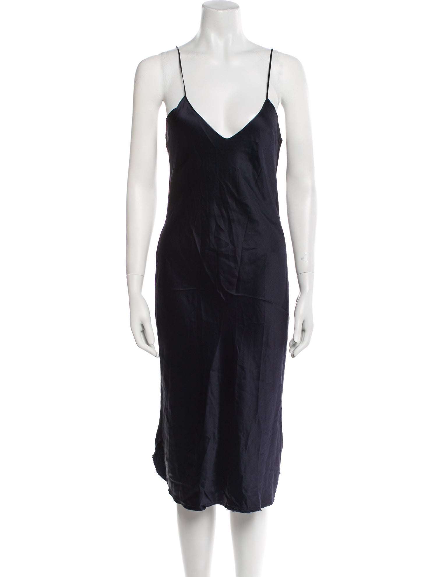 Nili Lotan Silk Midi Length Dress - Black Dresses, Clothing - WN5157903 ...