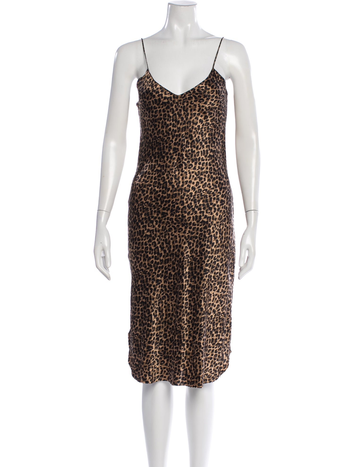 Nili Lotan Silk Midi Length Dress - Brown Dresses, Clothing - WN5174903 ...