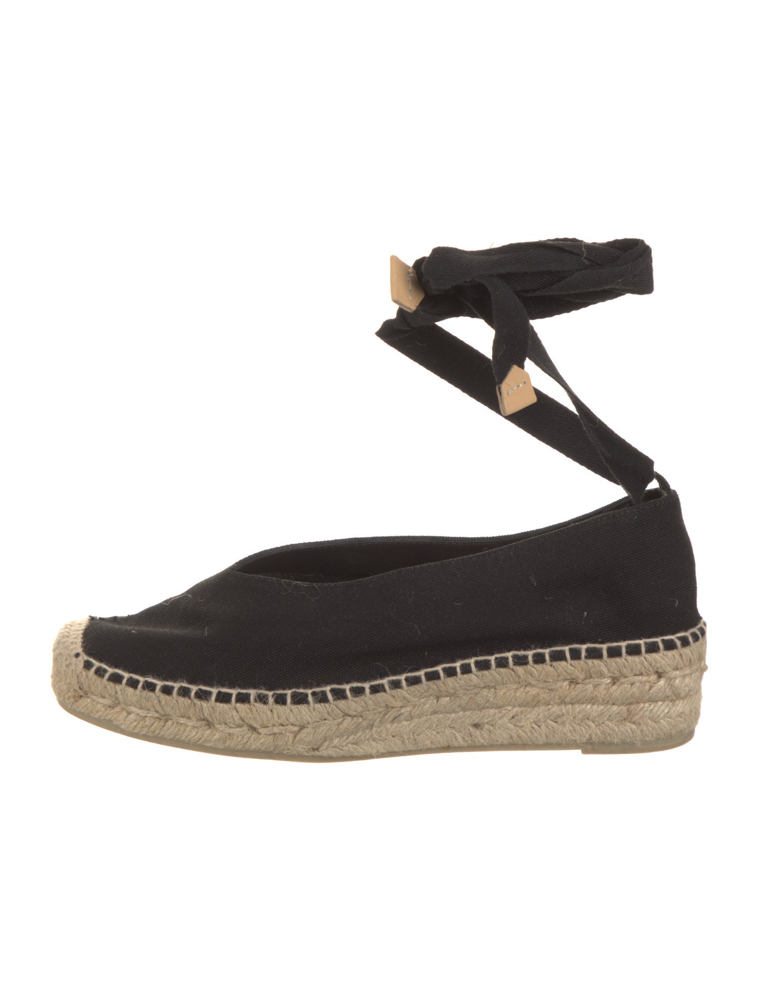 Castañer Canvas Espadrilles - Black Flats, Shoes - WN828846 | The RealReal