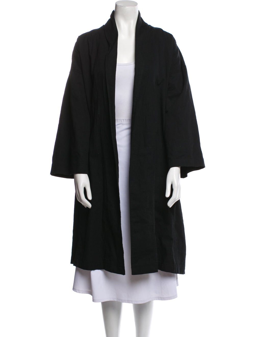 Naked & Famous Coat Black Shawl Collar Long Patch Poc… - Gem