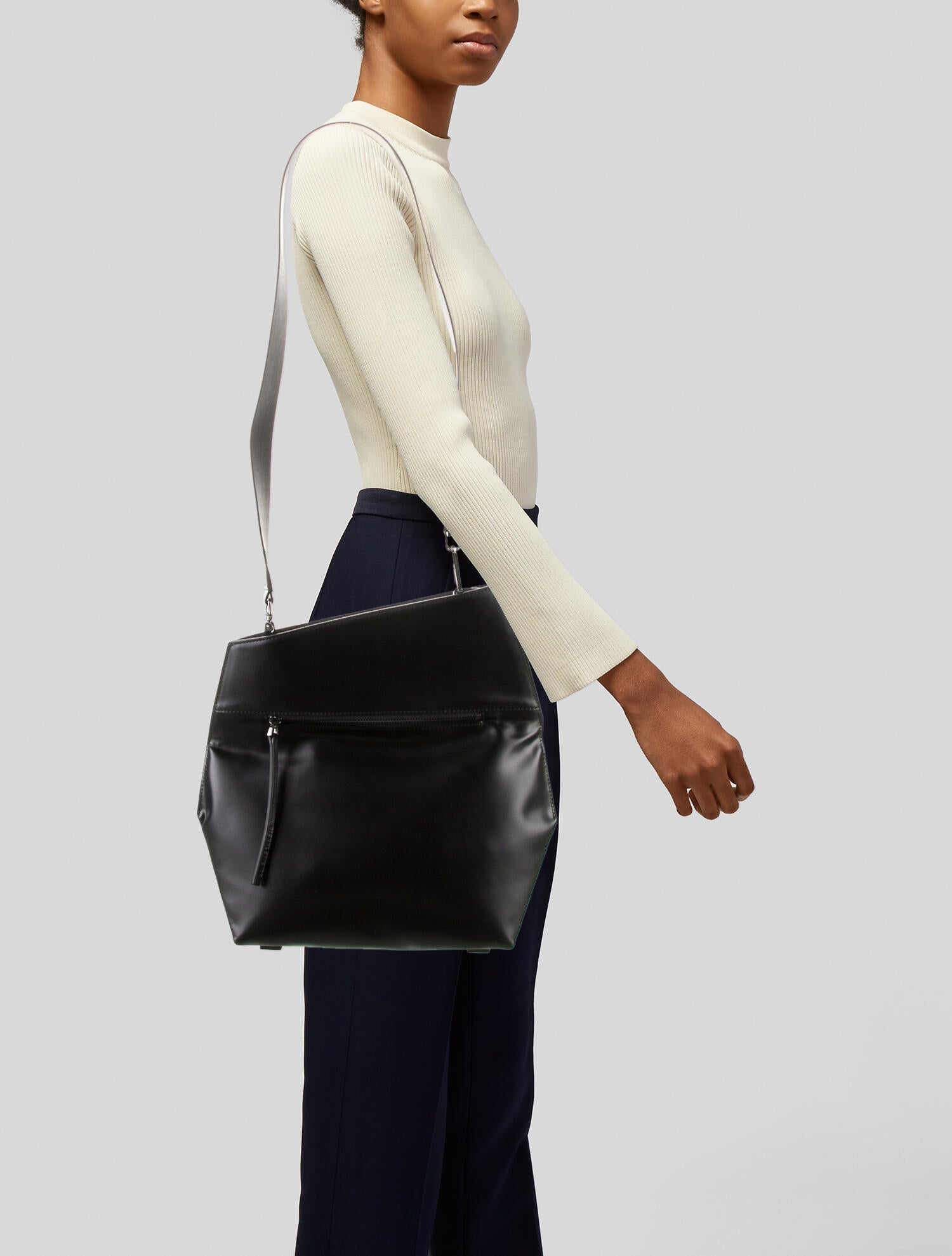 Nicholette-A Leather Shoulder Bag - Black Shoulder Bags, Handbags ...