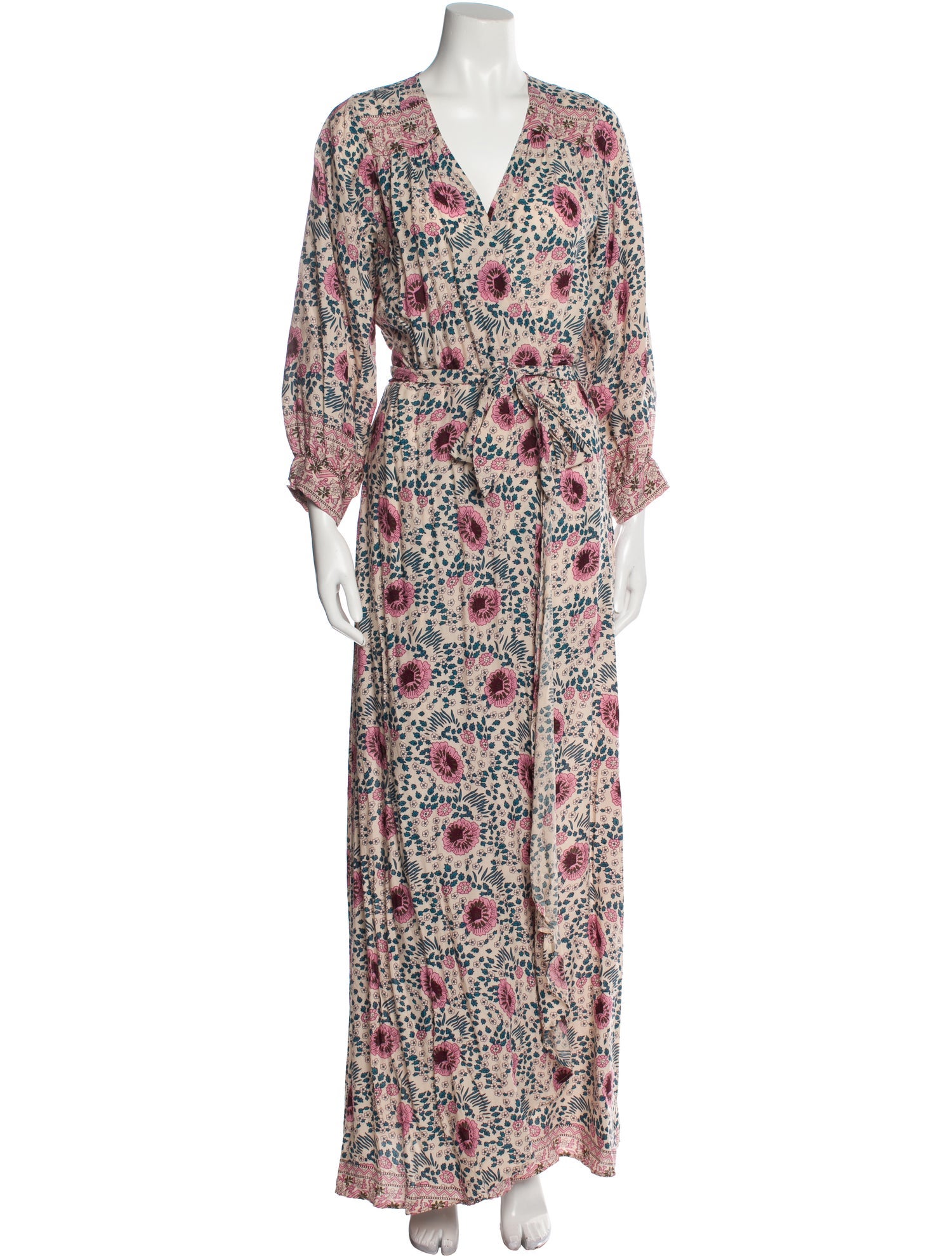 Natalie Martin Floral Print Long Dress w/ Tags - Neutrals Dresses ...