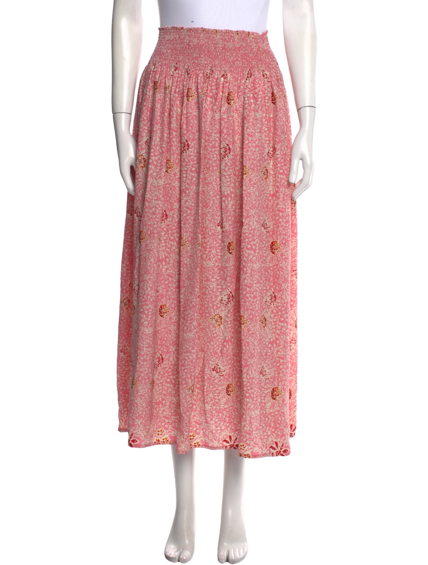 Natalie Martin Silk Midi Length Skirt - Red Skirts, Clothing ...