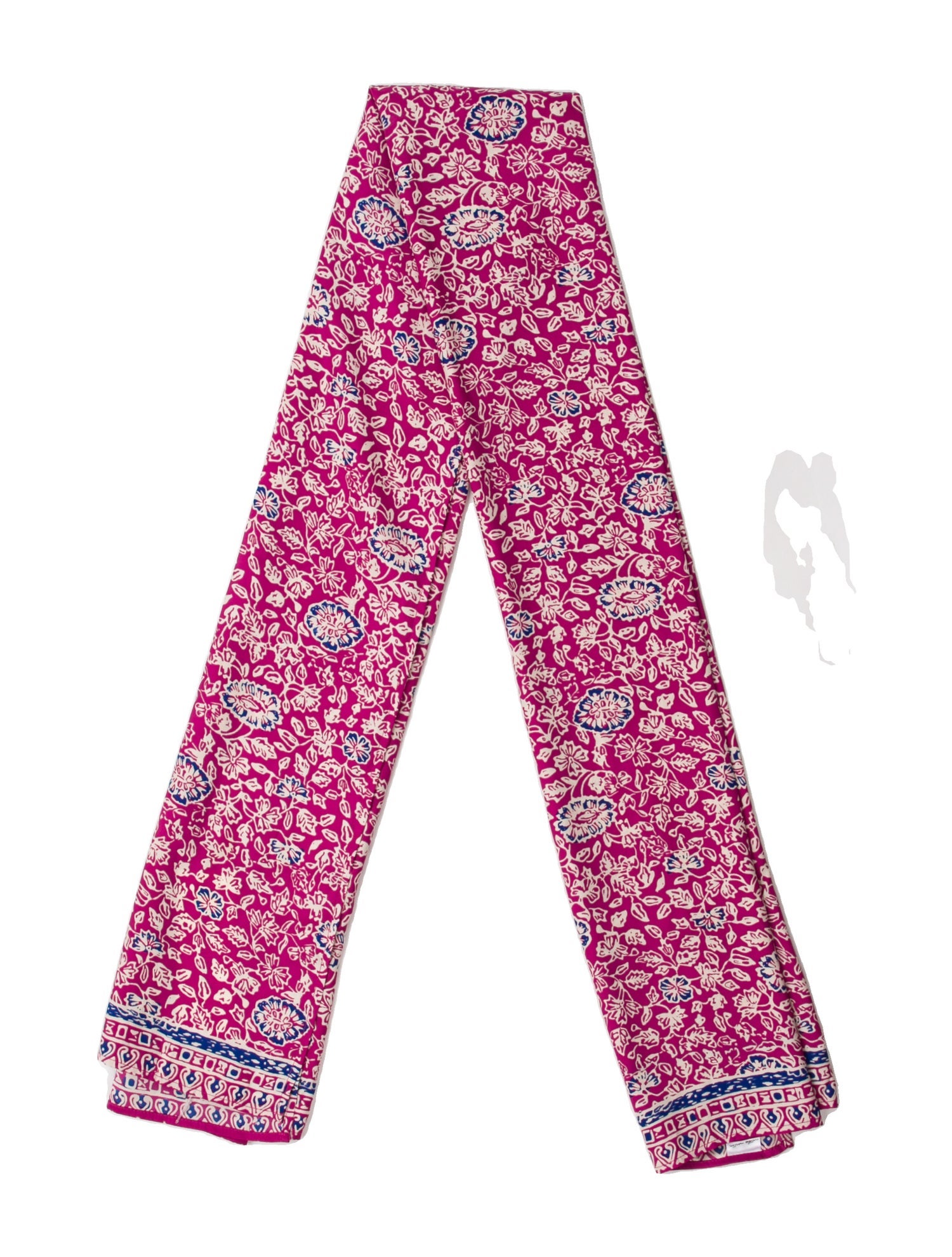 Natalie Martin Silk Printed Scarf - Purple Scarves and Shawls ...