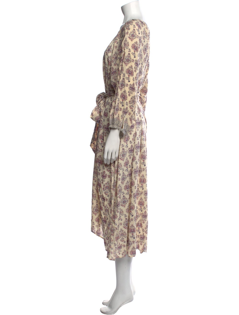 Natalie Martin Floral Print Long Dress - Neutrals Dresses, Clothing ...