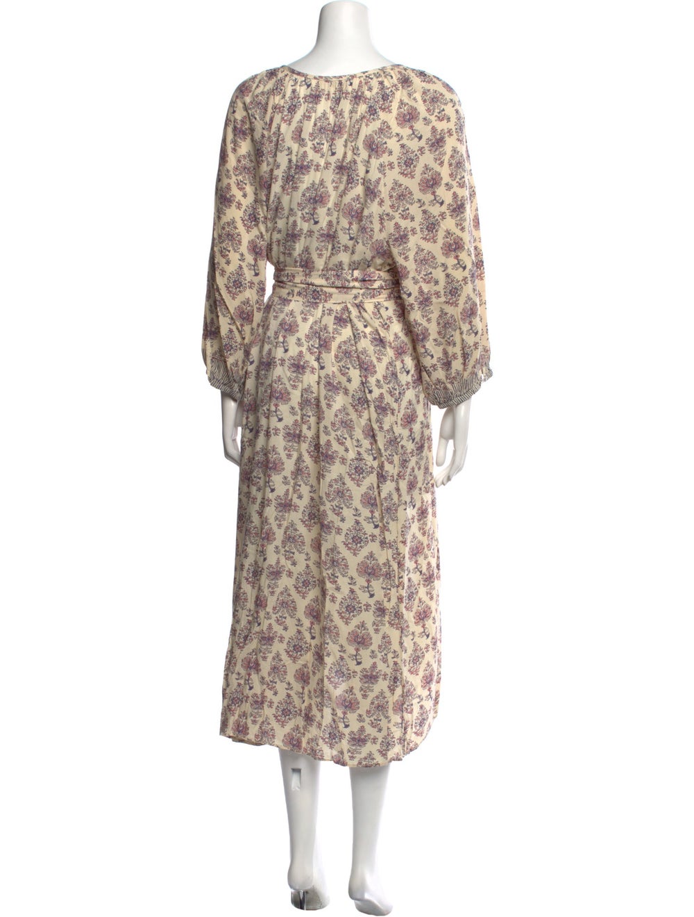 Natalie Martin Floral Print Long Dress - Neutrals Dresses, Clothing ...