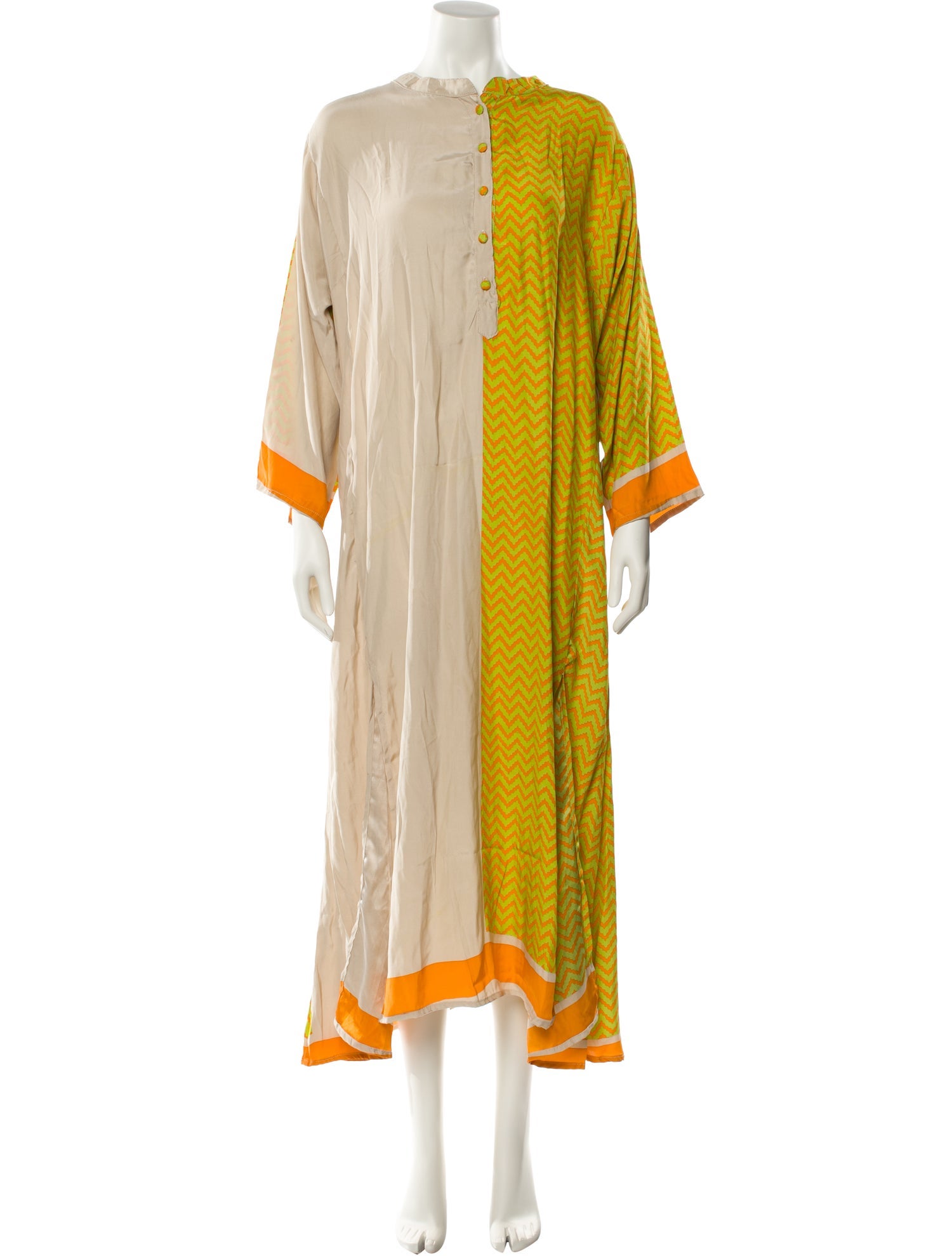 Natalie Martin Silk Long Dress - Green Dresses, Clothing - WNATM38678 ...