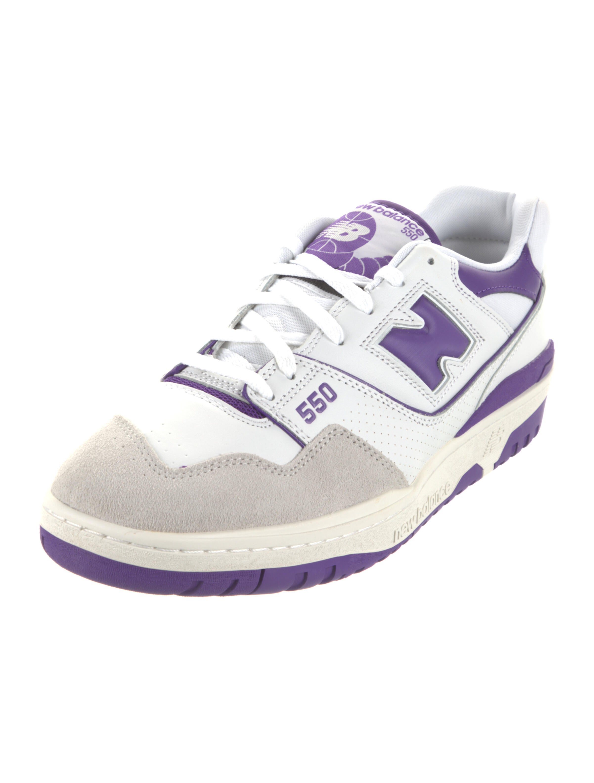 New Balance 550 'White Purple' Sneakers - White Sneakers, Shoes ...