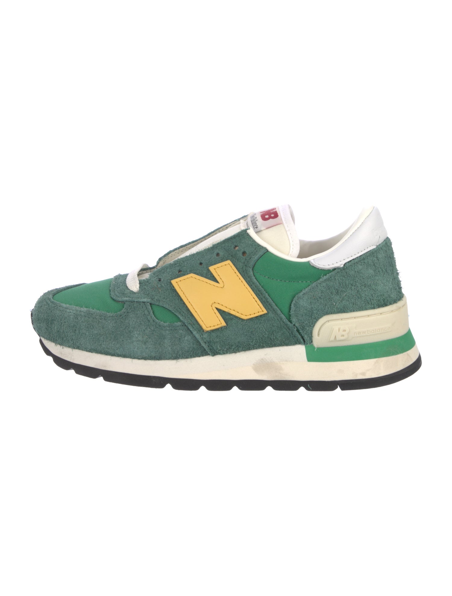 New Balance Suede Printed Athletic Sneakers - Green Sneakers, Shoes ...