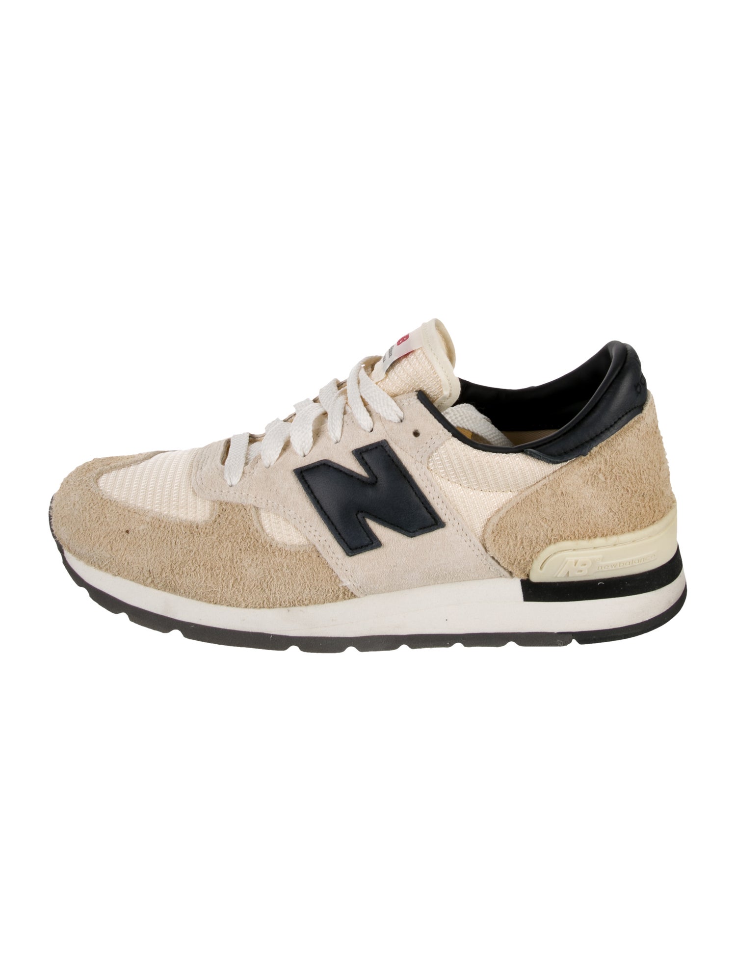 New Balance Suede Colorblock Pattern Athletic Sneakers - Neutrals ...