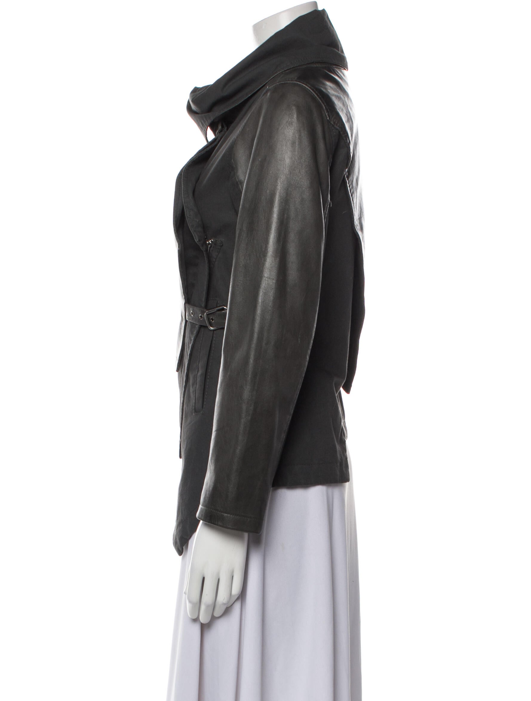 Nicholas K Leather Jacket - Grey Jackets, Clothing - WNC21079 | The ...