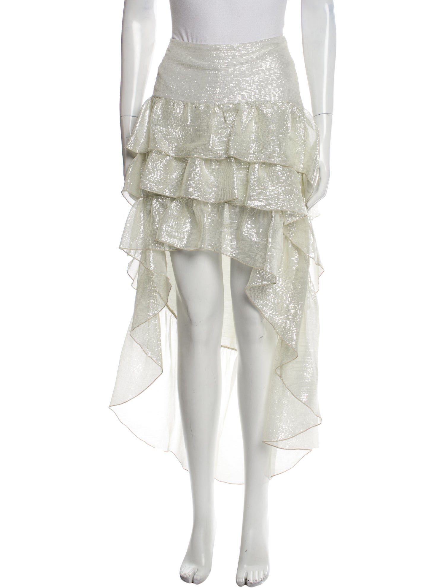 Marques' Almeida Ruffle Embellishment Long Skirt - Neutrals Skirts ...