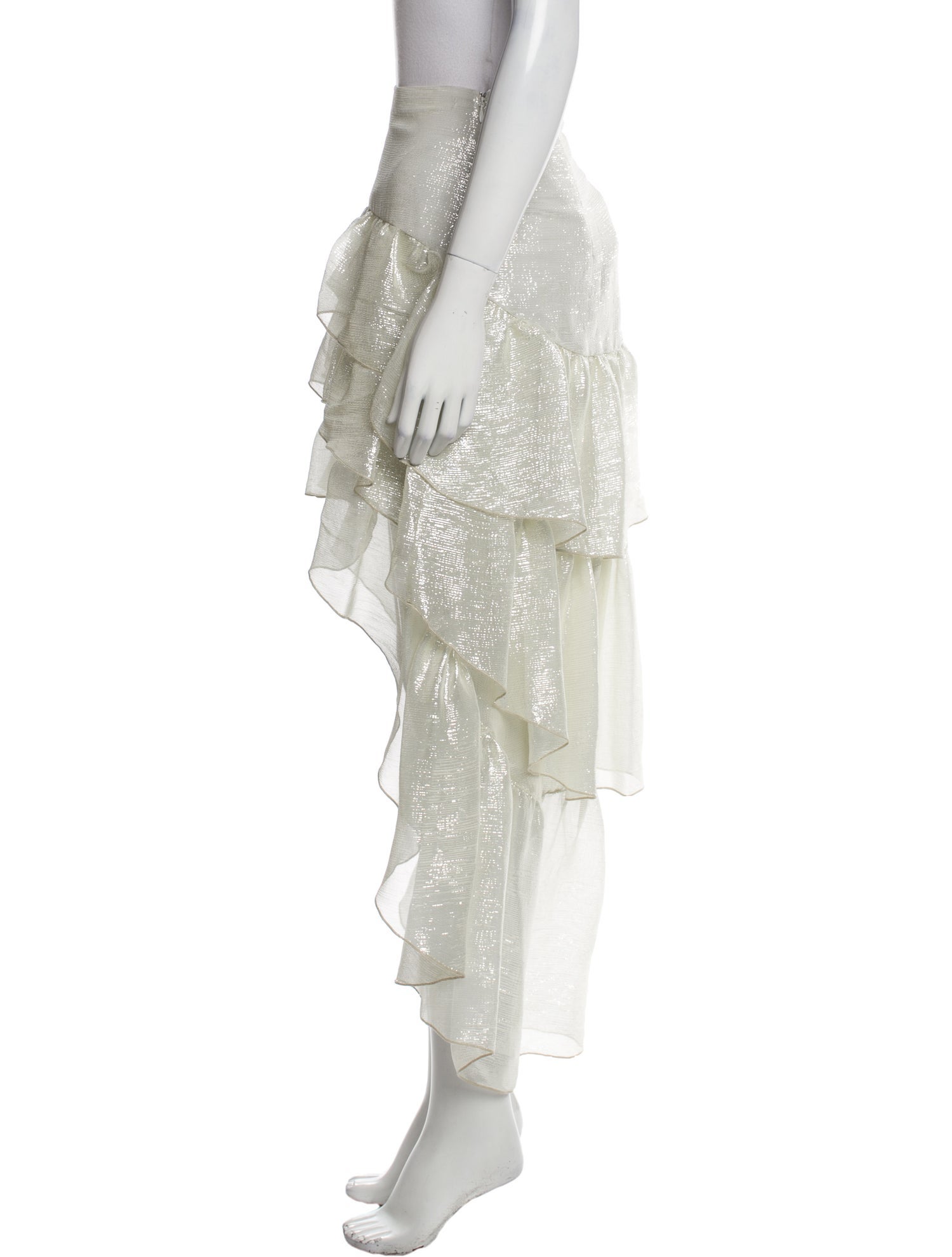 Marques' Almeida Ruffle Embellishment Long Skirt - Neutrals Skirts ...