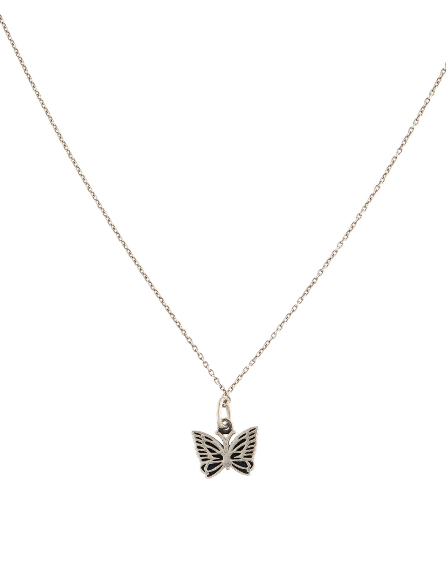 Needles Papillon Pendant Necklace - Sterling Silver Pendant Necklace ...