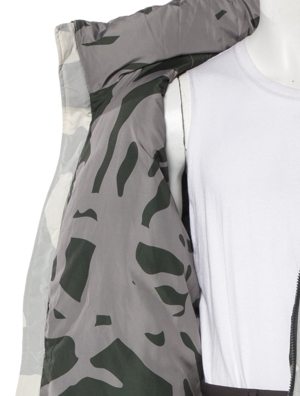 The North Face x Kaws Colorblock Pattern Puffer Coat - Gem